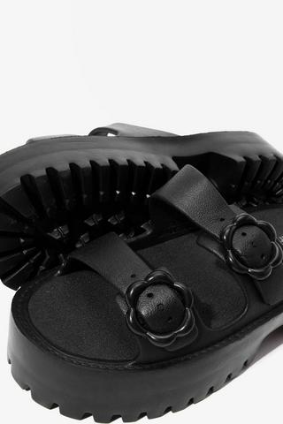 Platform Double Buckle Slider