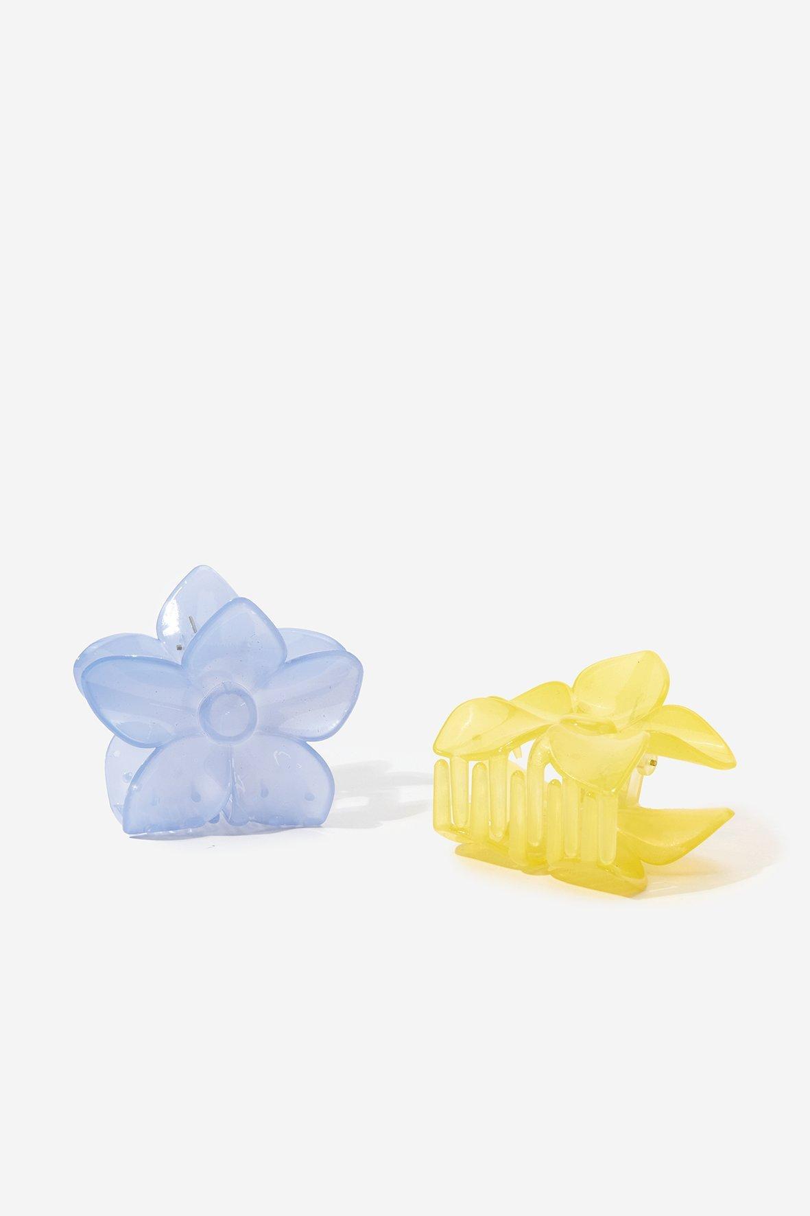 2 Pack Flower Hair Clips