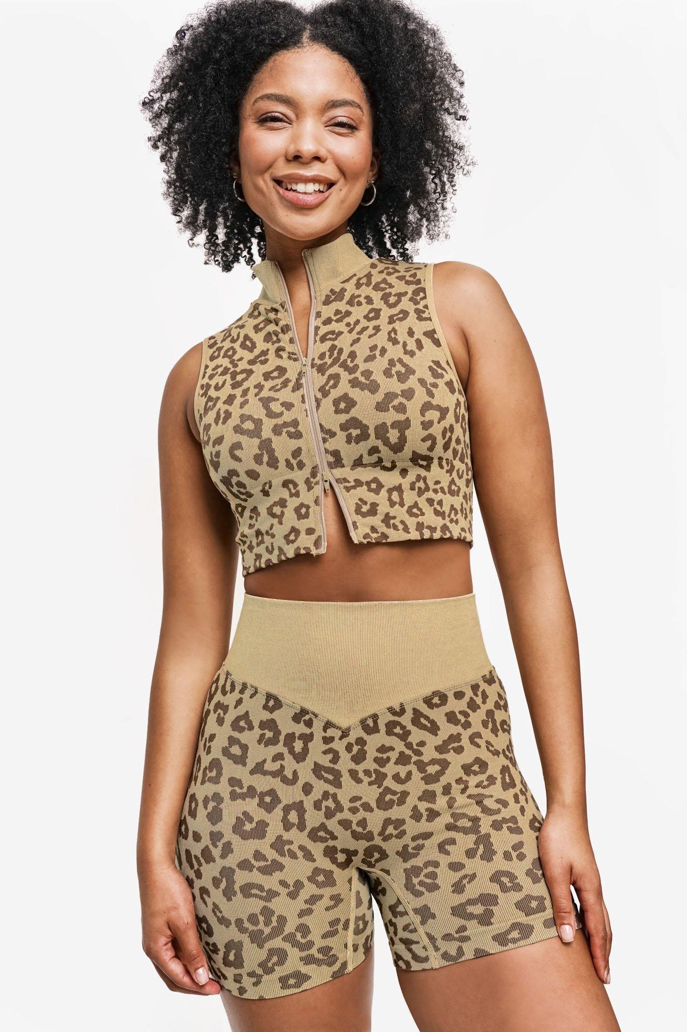 Seamless Leopard Print Cheeky Shorts