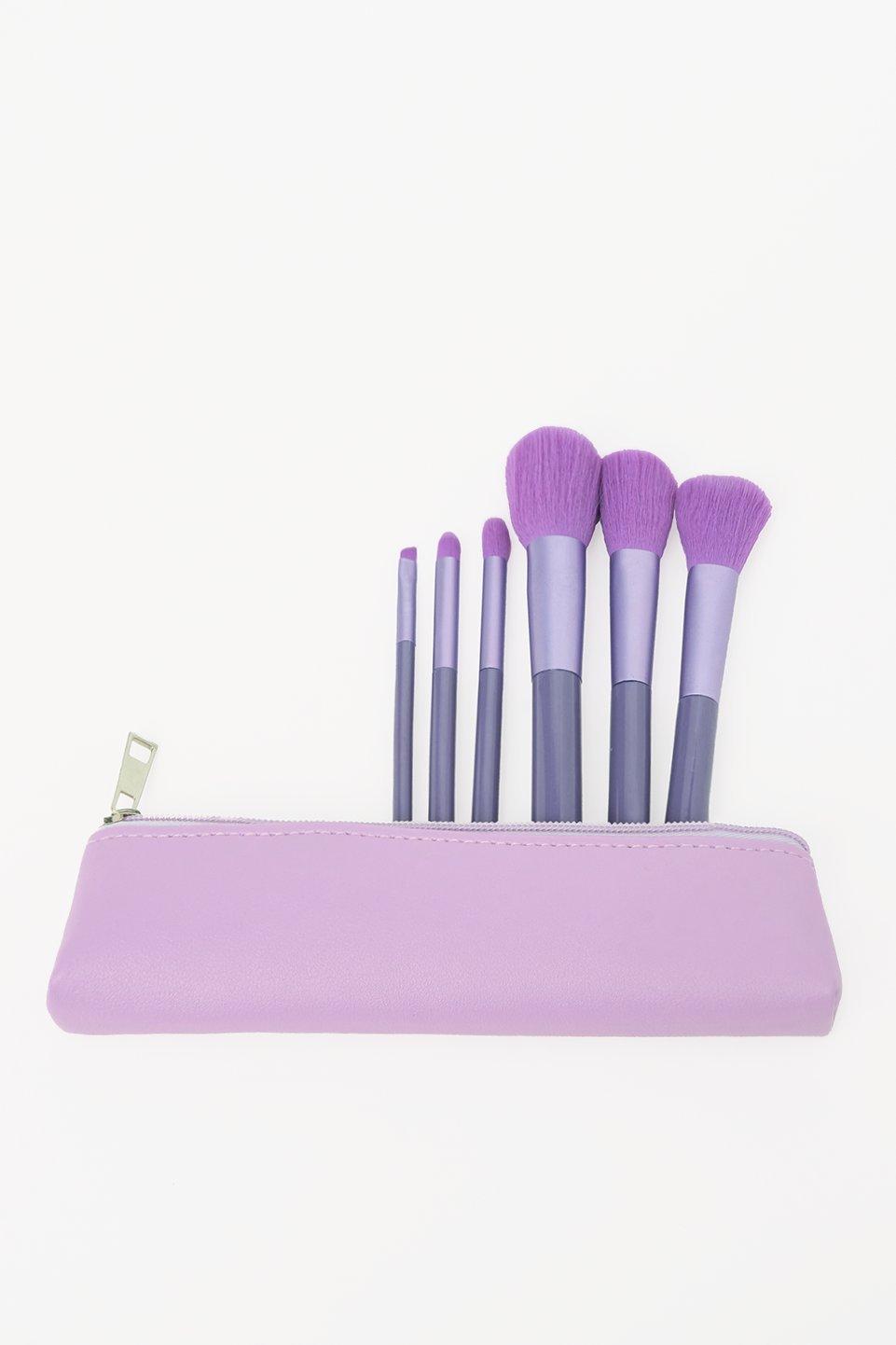 6 Pack Makeup Brushes And Bag