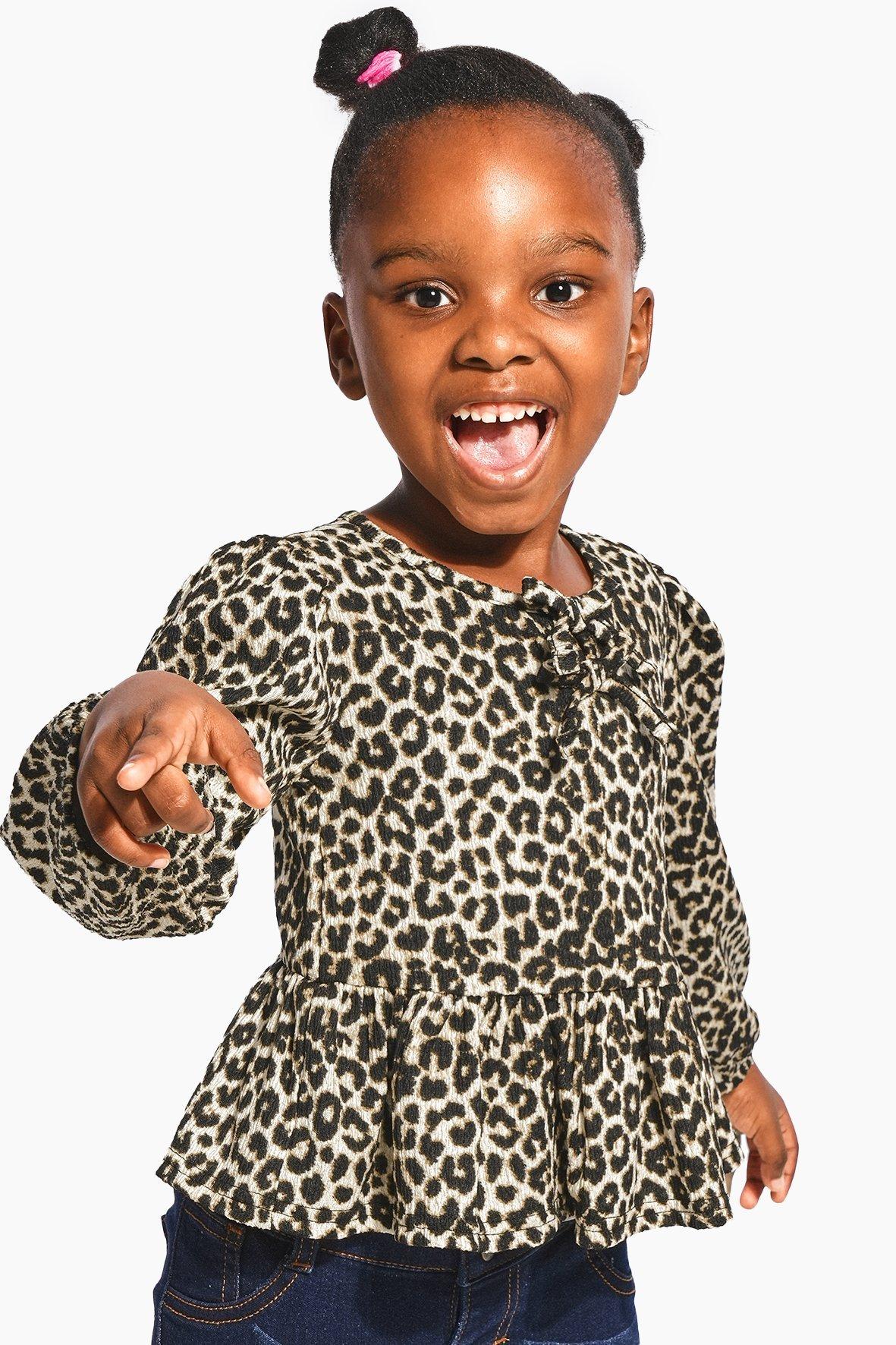 Leopard Print Peplum Top