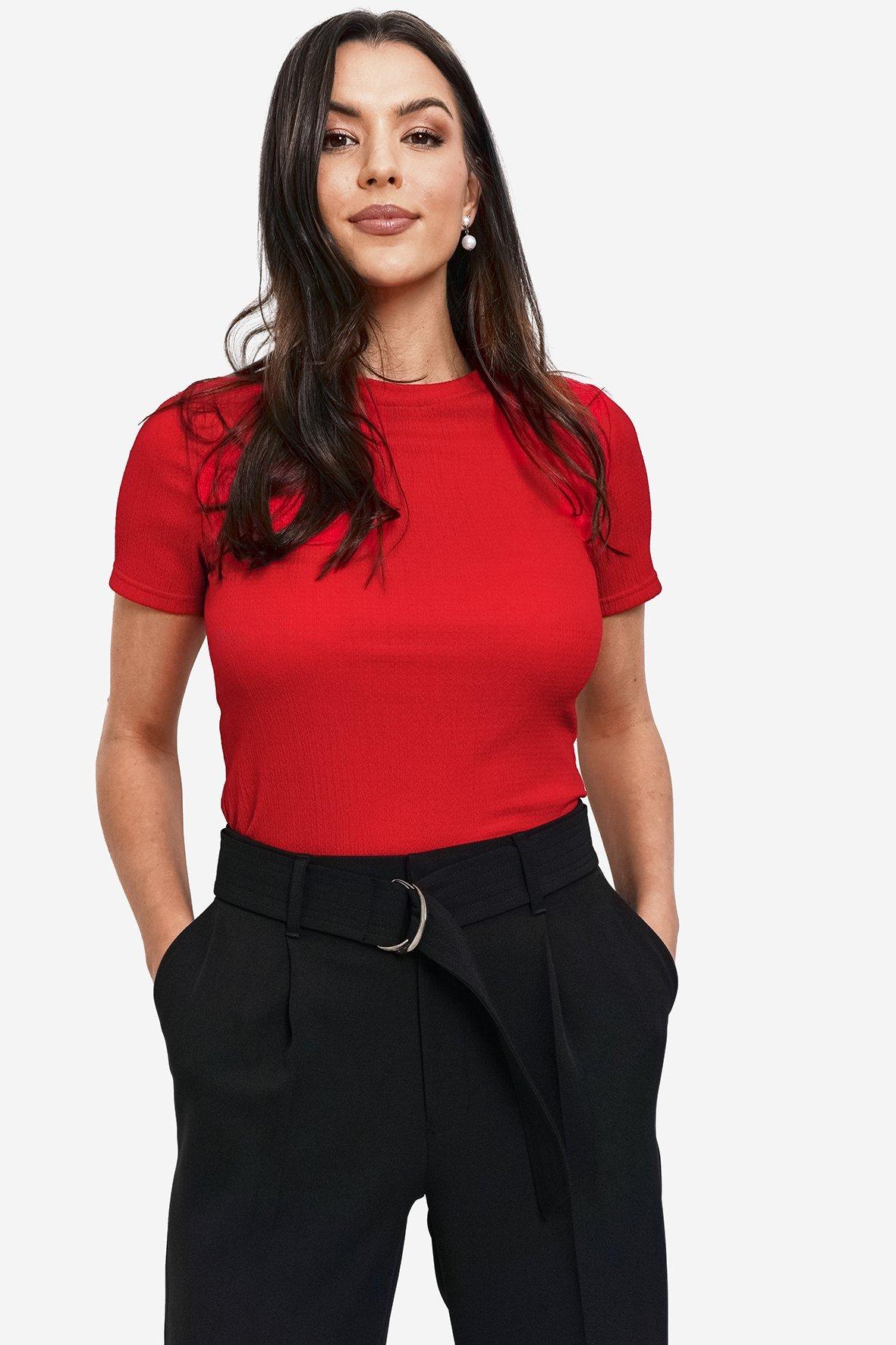 Fitted Crew Neck Top