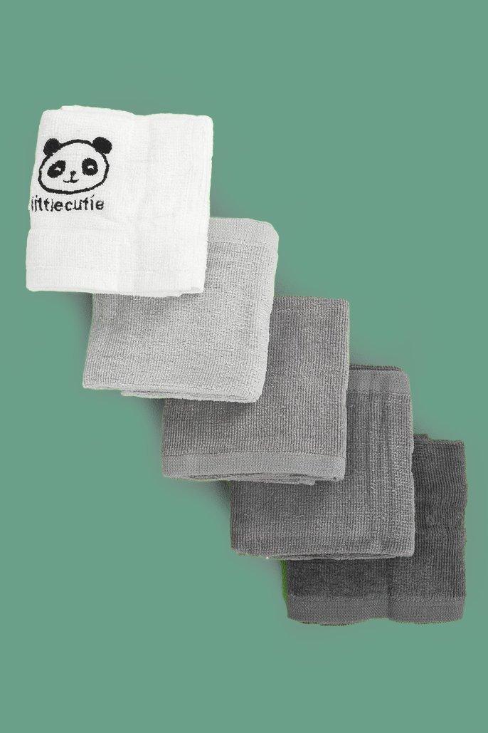 5 Pack Panda Face Cloths