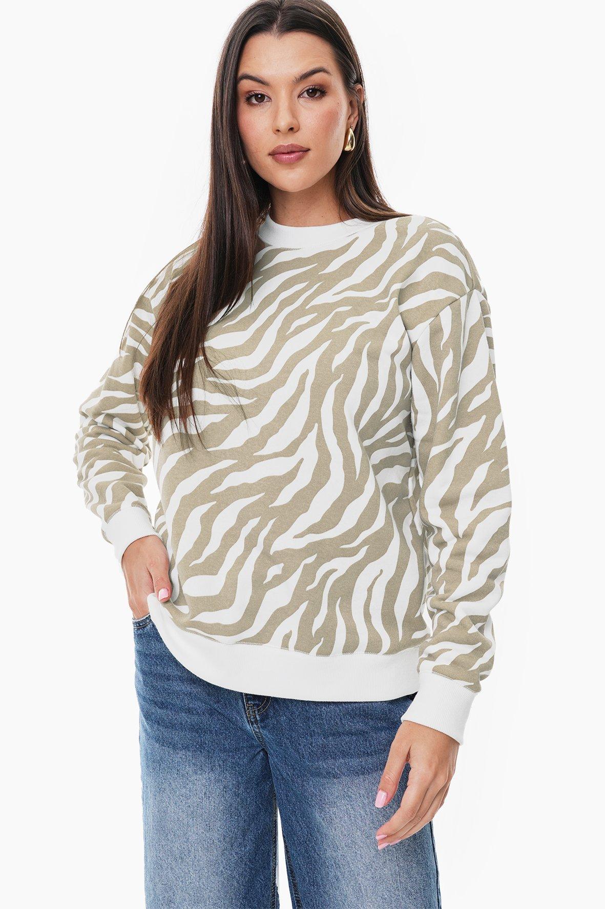 Zebra Print Sweat Top