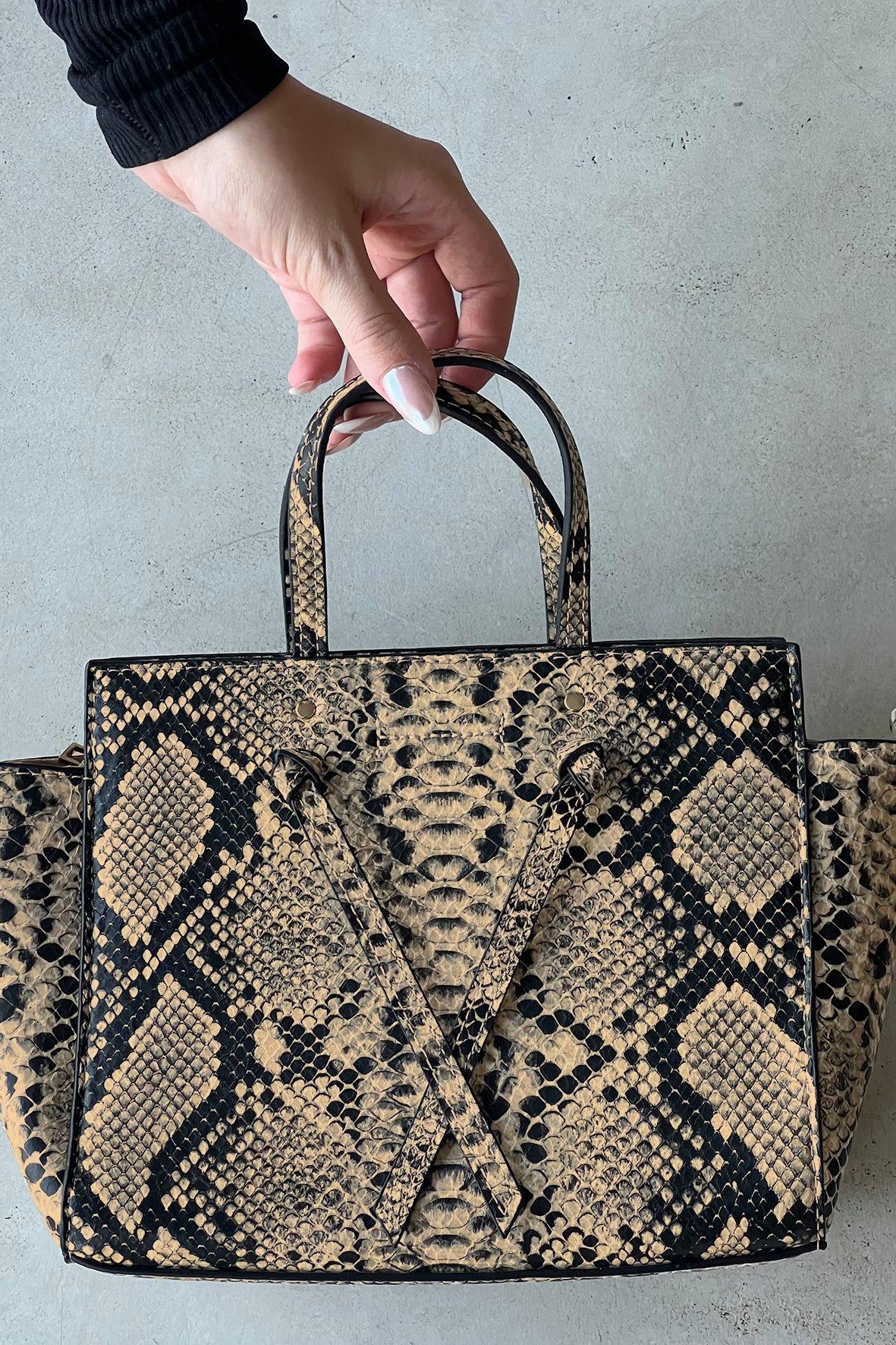 Snakeskin Mini Tote Bag