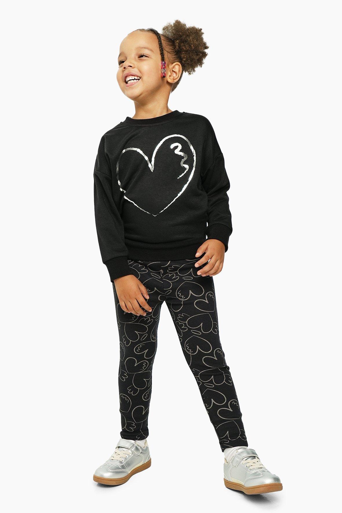 Heart Sweat Top And Leggings Set