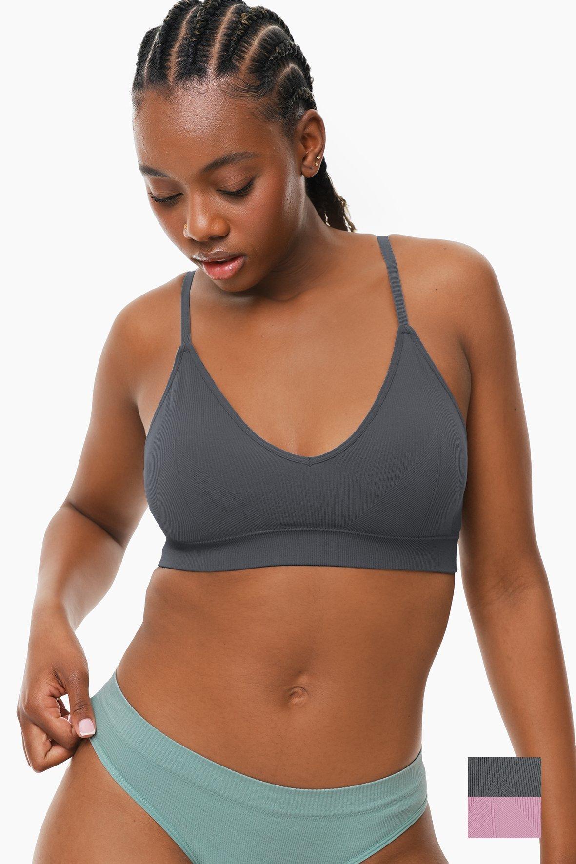 2 Pack Seamless Crop Bra