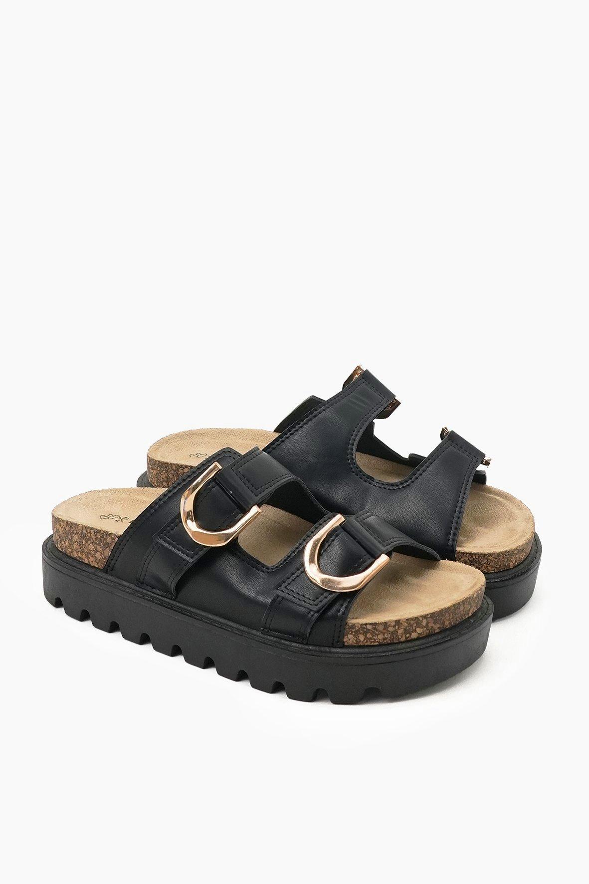 Platform Double Buckle Slider