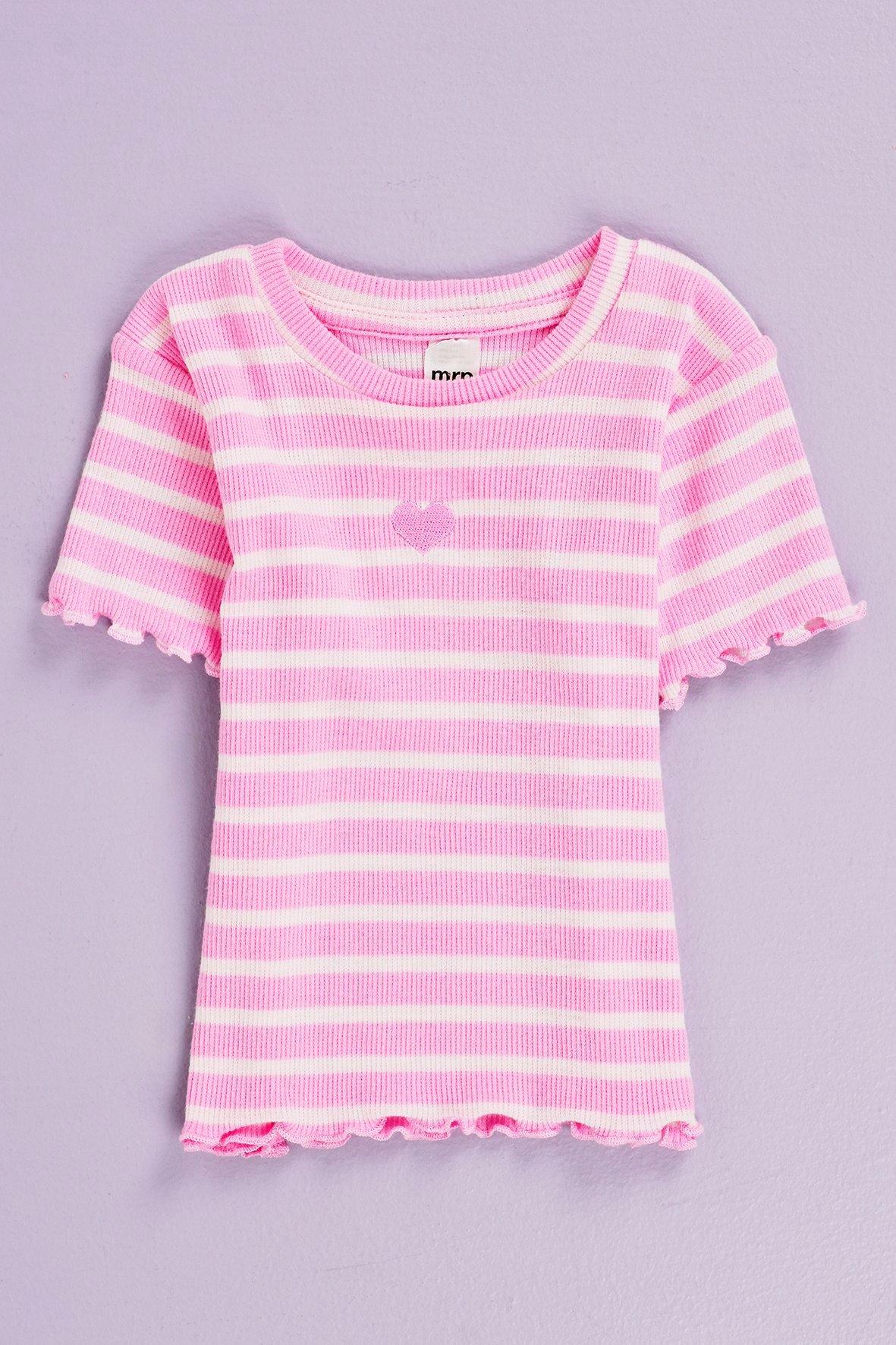 Stripe Short Sleeve Top