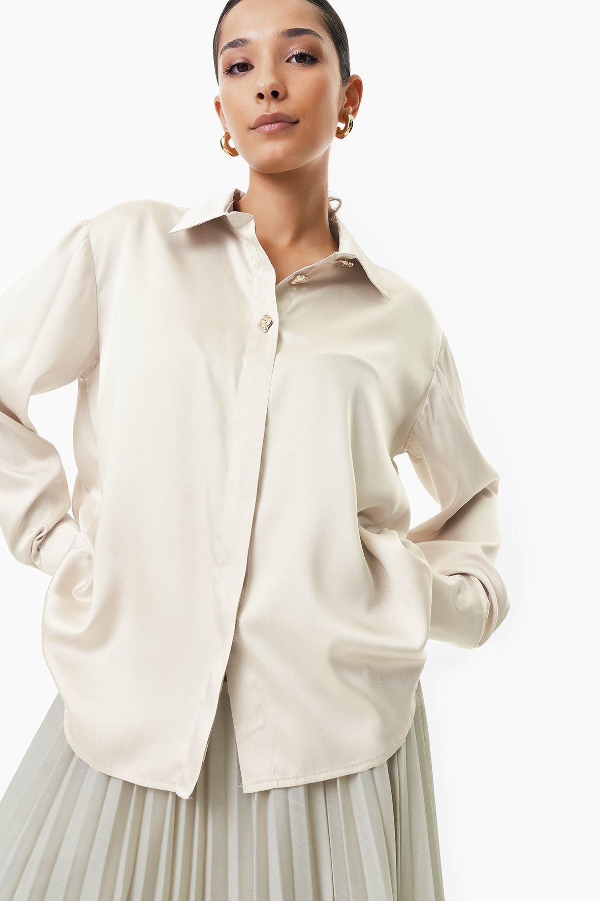 Slouchy Satin Shirt