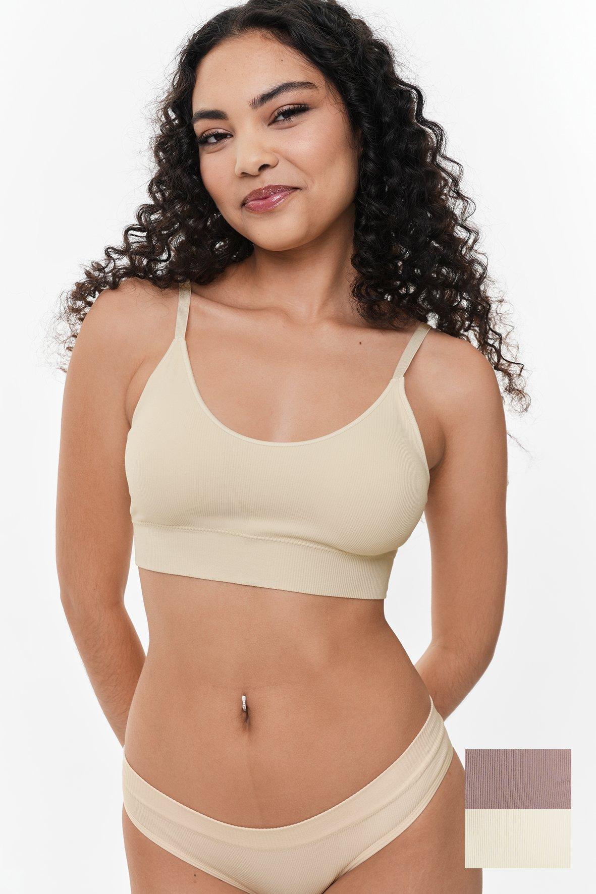 2 Pack Seamless Crop Bra