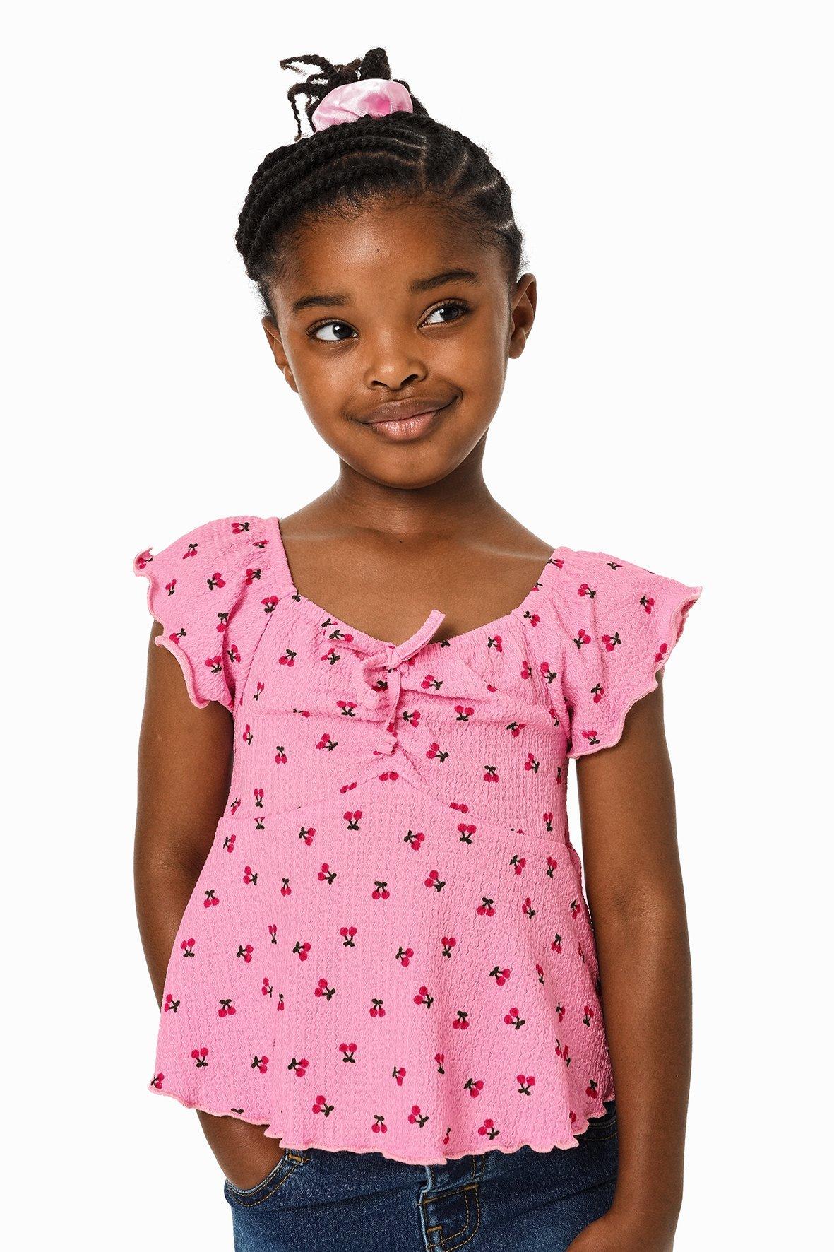 Cherry Peplum Top