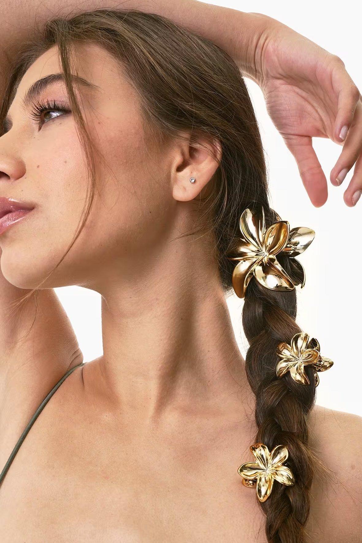 3 Pack Flower Hair Claws