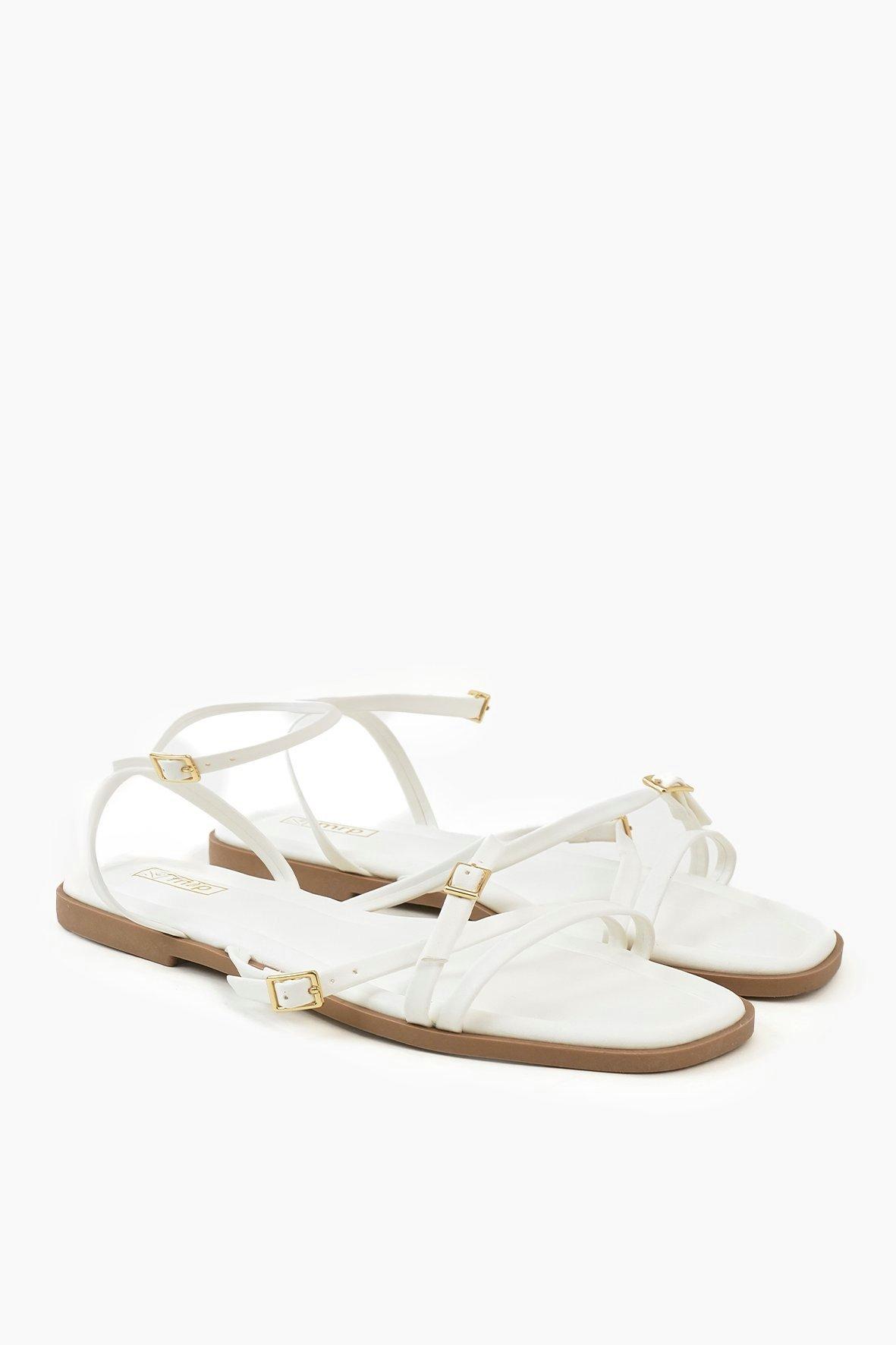 Micro Buckle Strappy Sandal