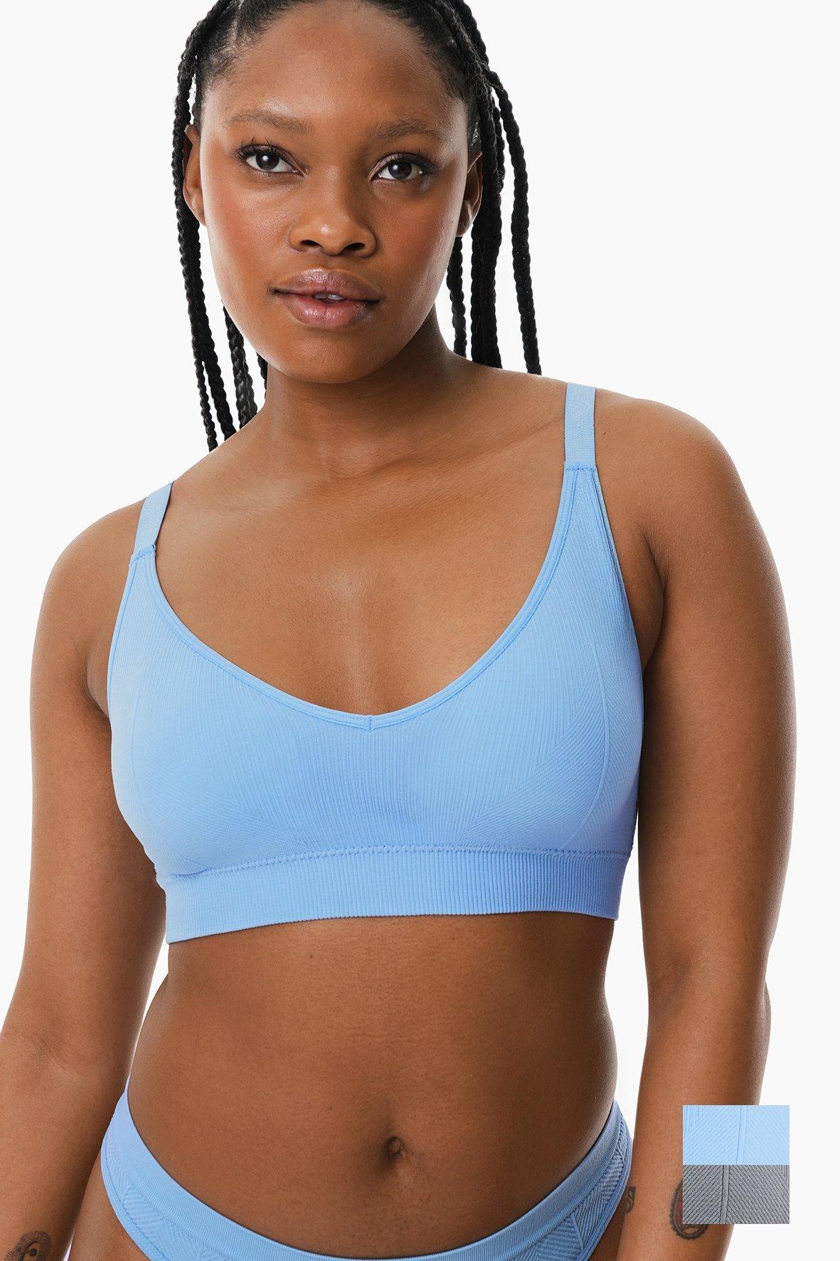 2 Pack Seamless Crop Bra