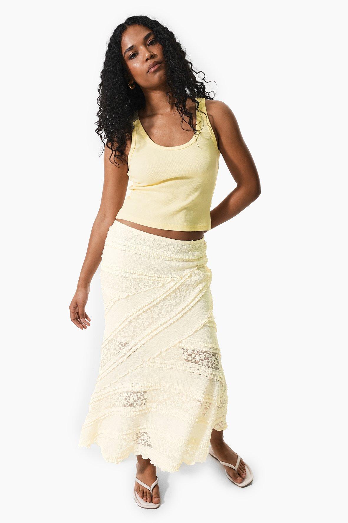 Lace Column Skirt