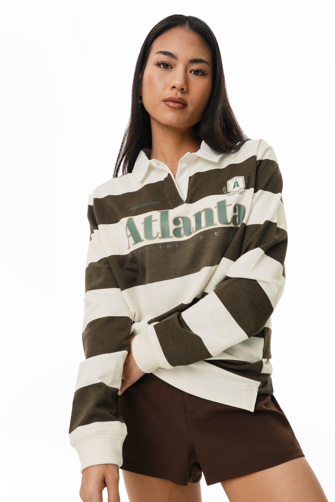 Oversized Stripe Sweat Top