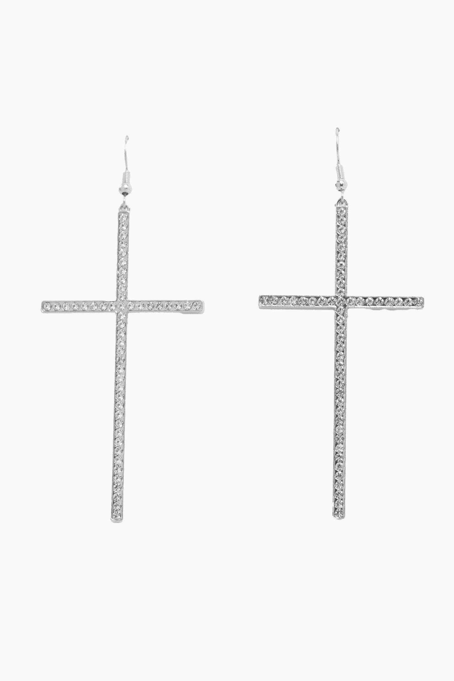 Cross Drop Earrings