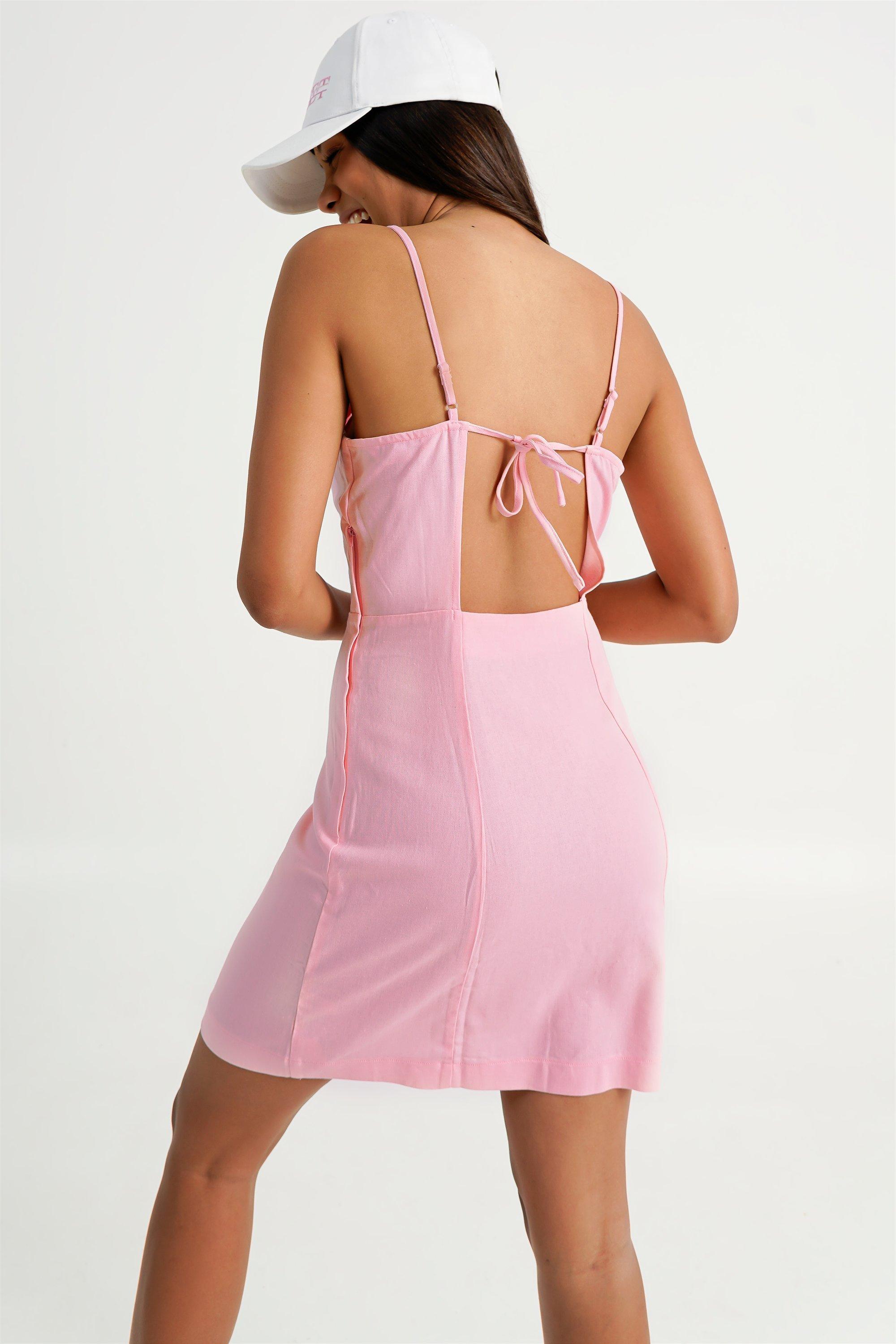 Tie Back Slip Dress