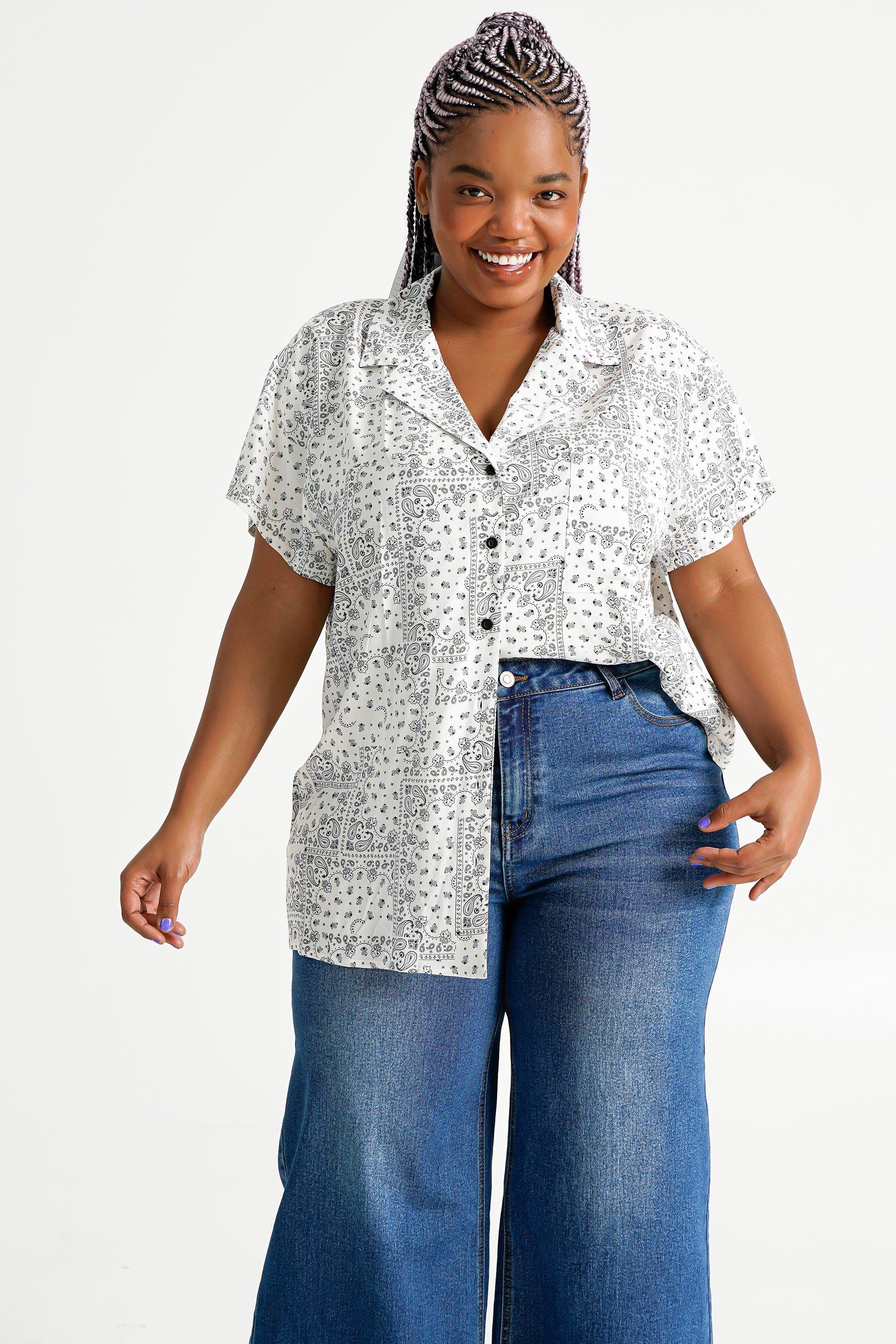 Pattern Boyfriend Shirt