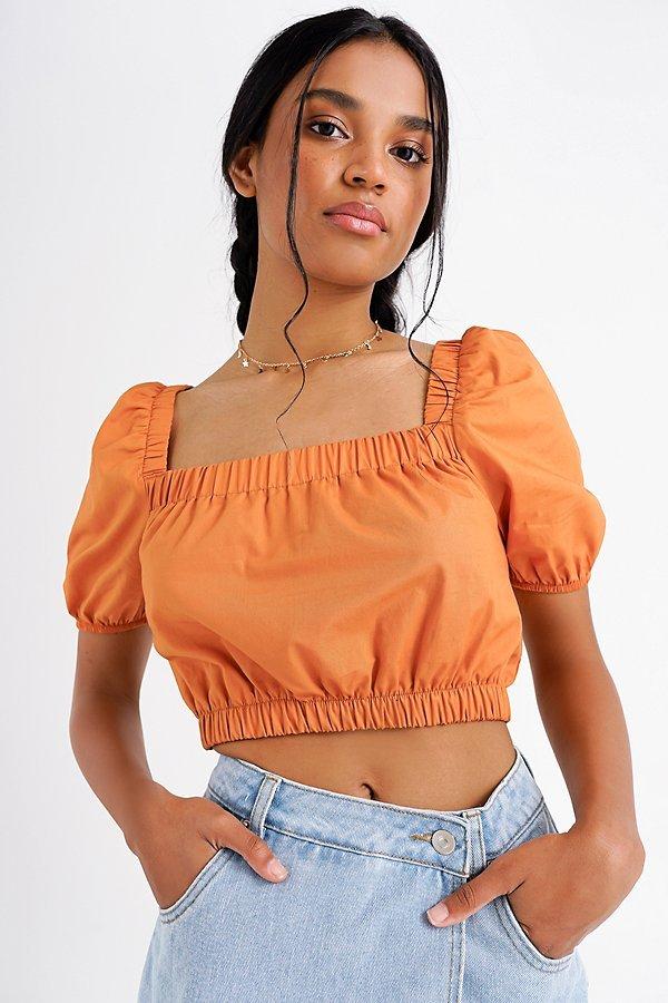 Tie Back Puff Sleeve Top