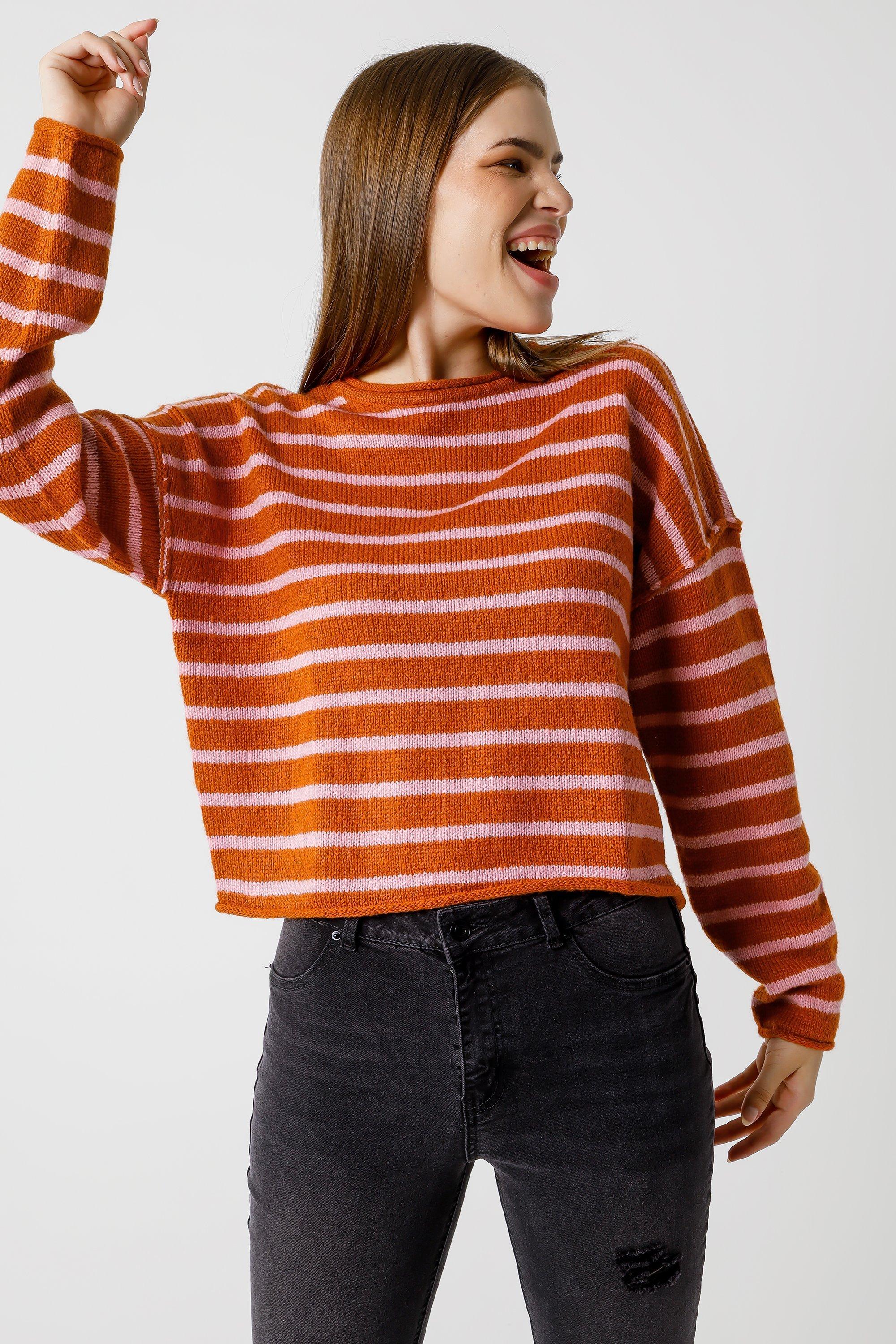 Stripe Boxy Pullover