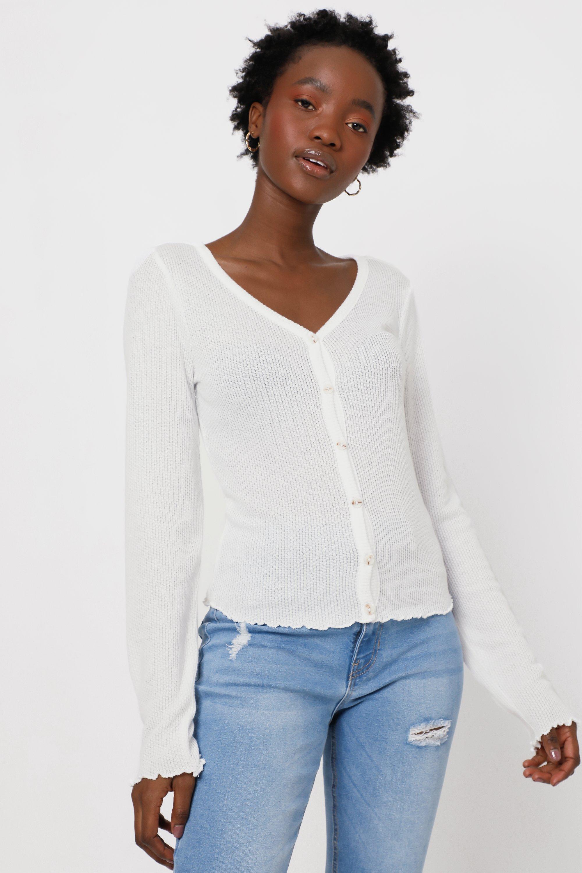 Button Up Cardigan Top