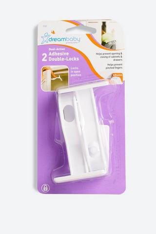 Dreambaby Adhesive Double Locks 2 Pack