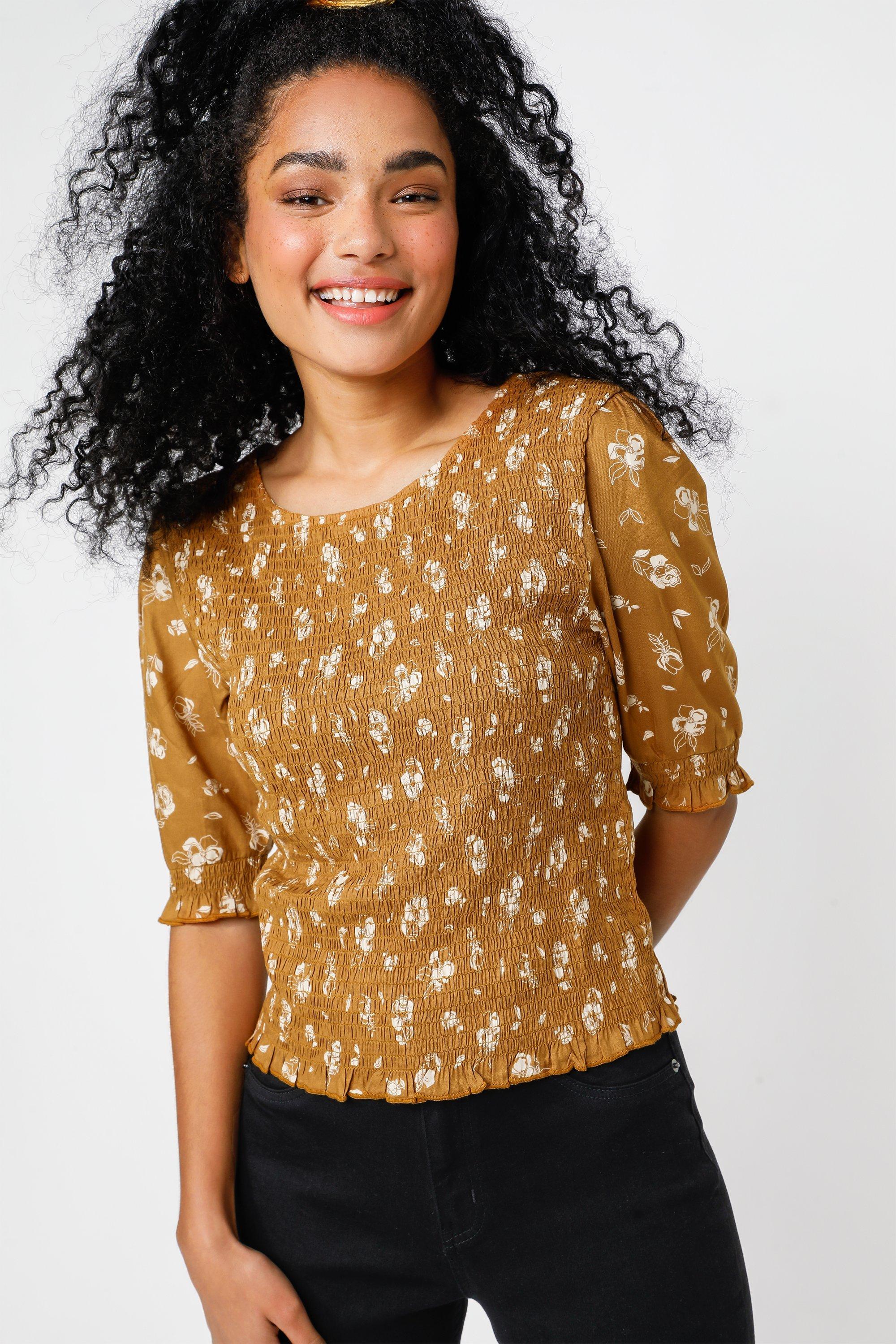 Floral Puff Sleeve Top