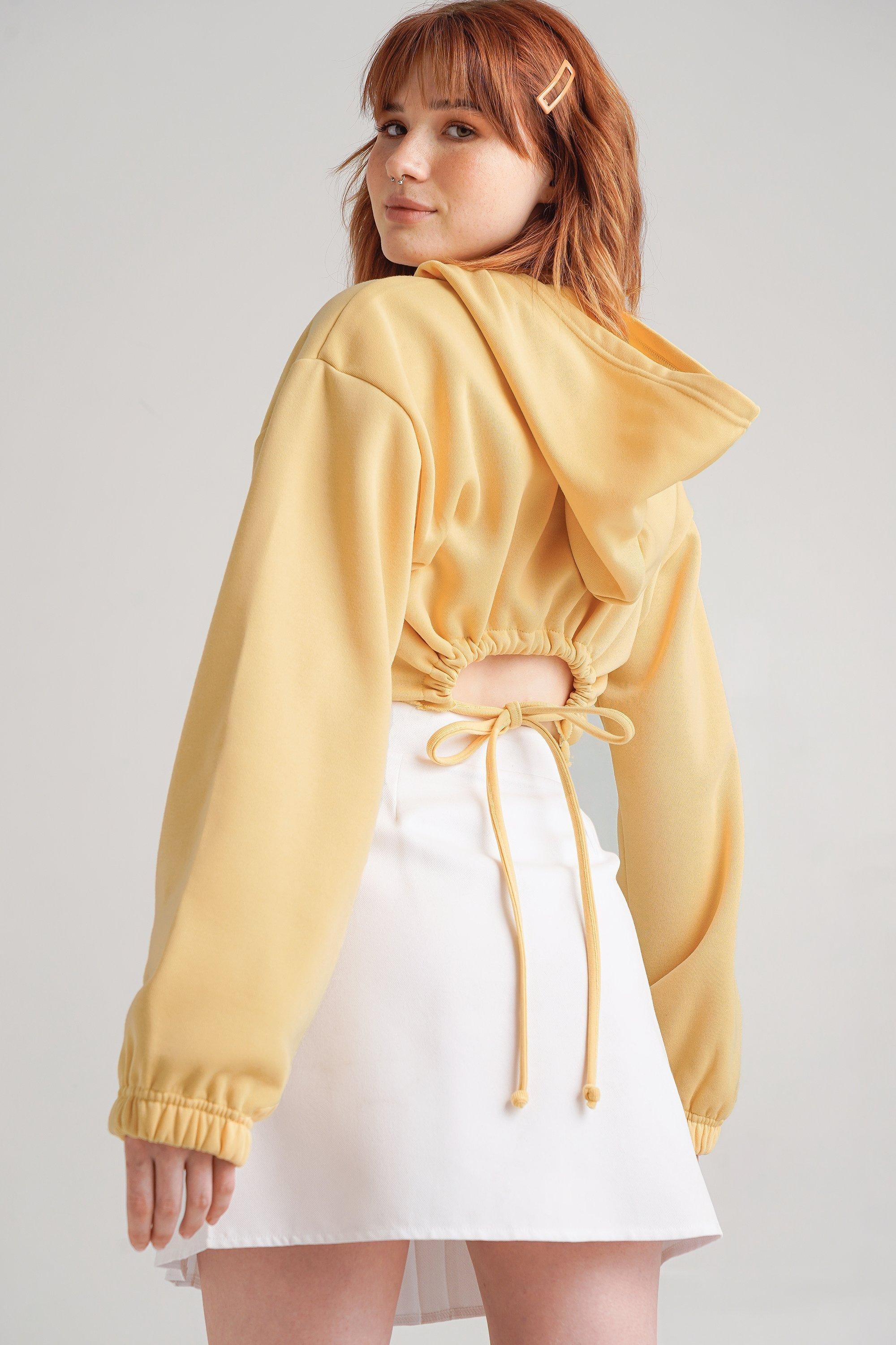 Cut Out Back Hoodie