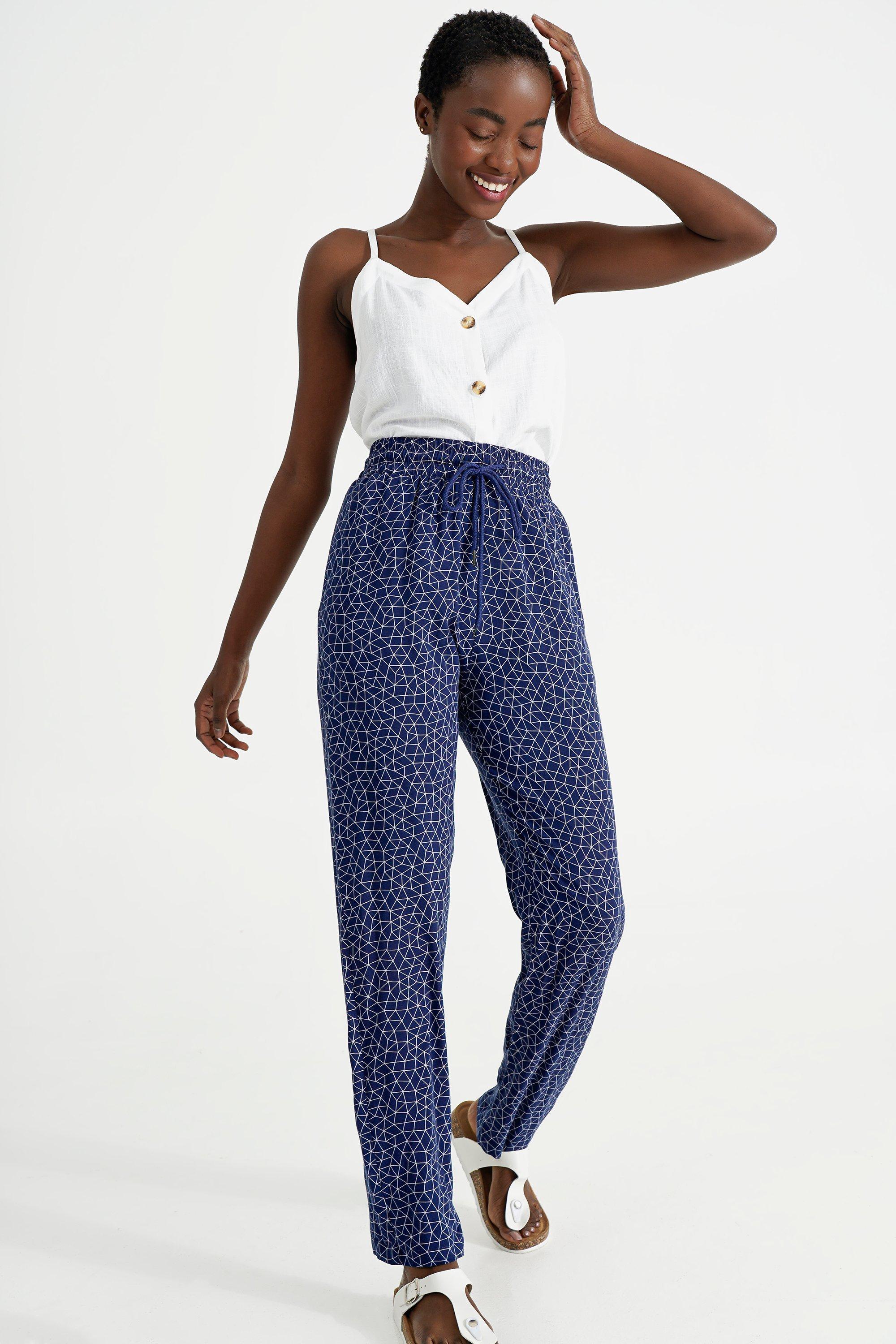 Pattern Tapered Pants