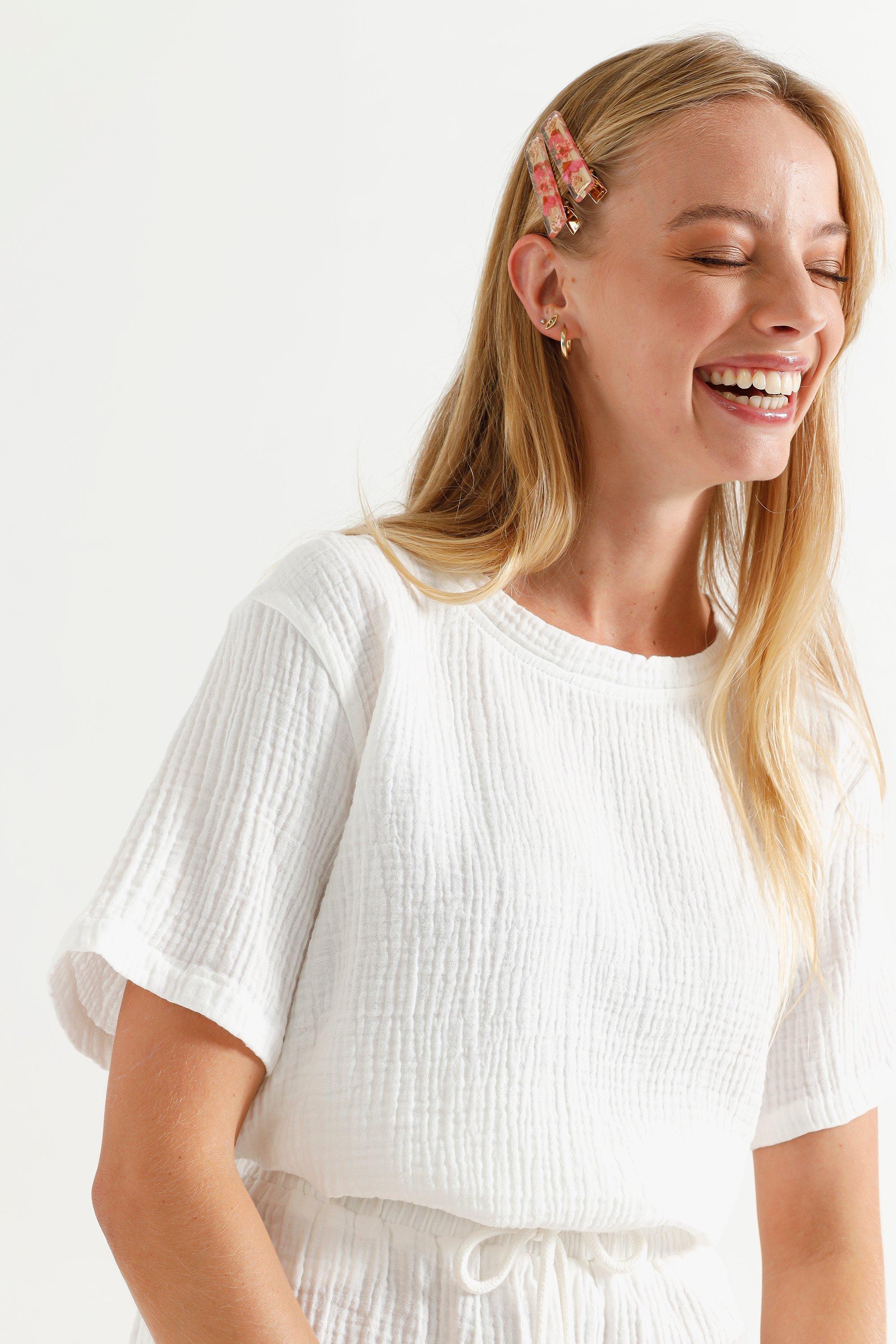 Textured Boxy Top