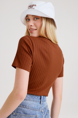 Ribbed Fitted Tee