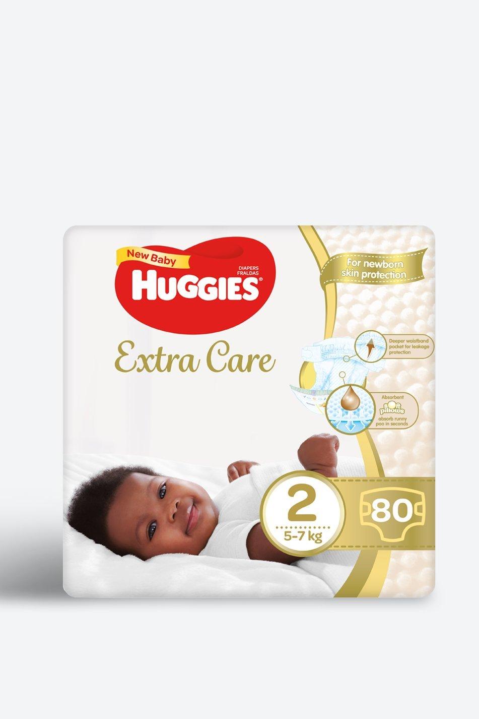 Huggies Extra Care Size 2 Nappies 80