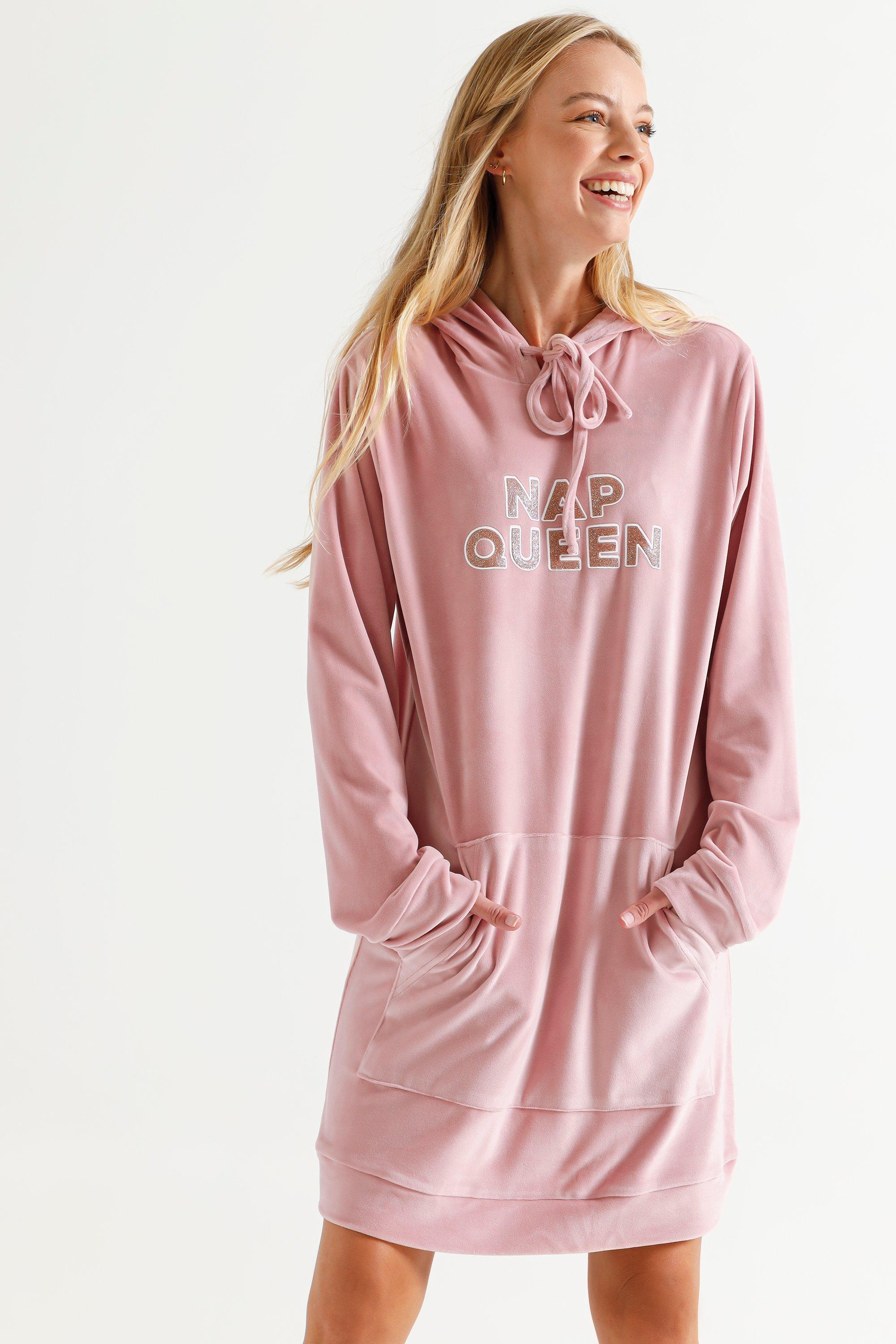 Velour Hooded Nightshirt