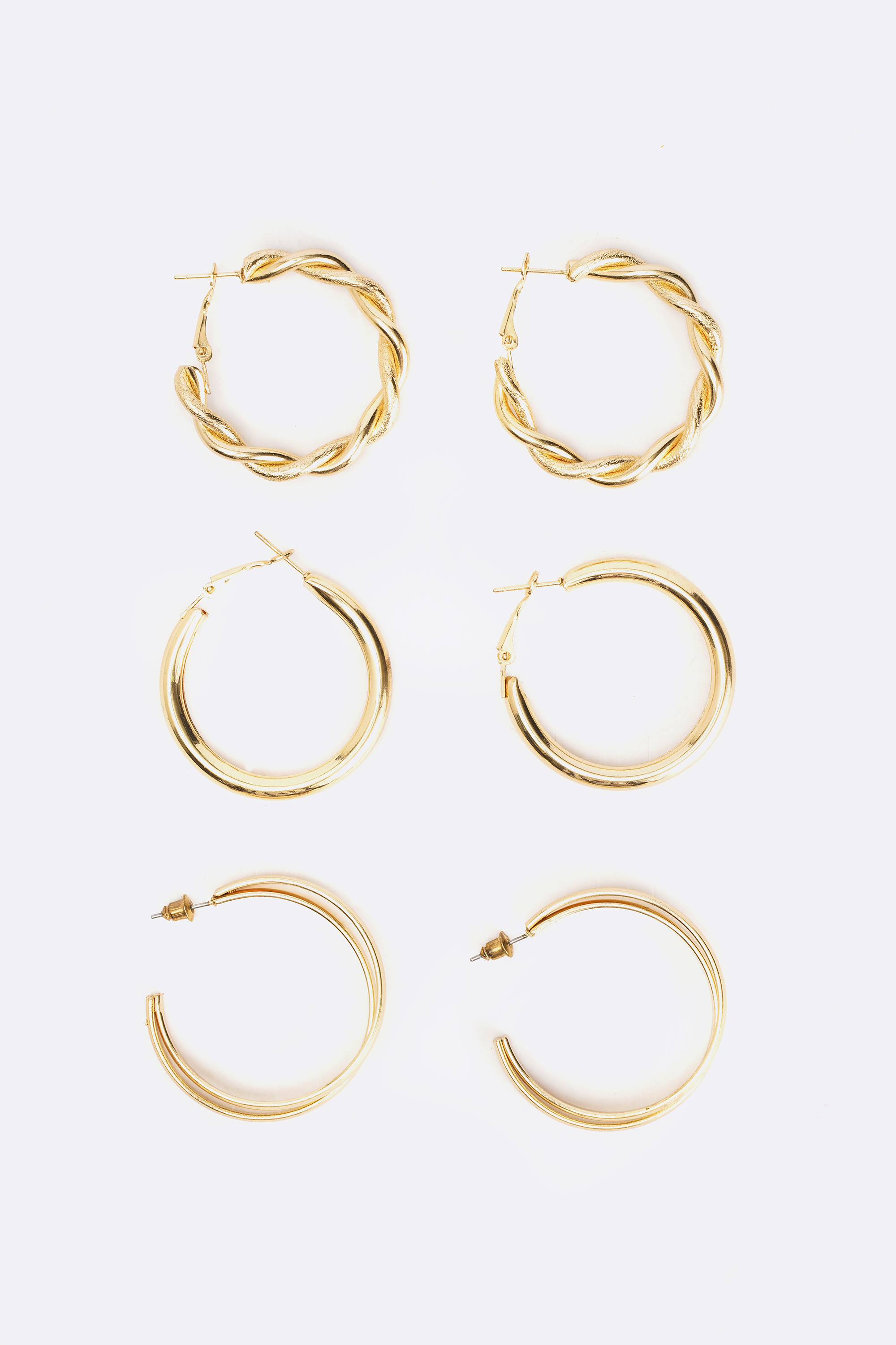 3 Pack Hoop Earrings