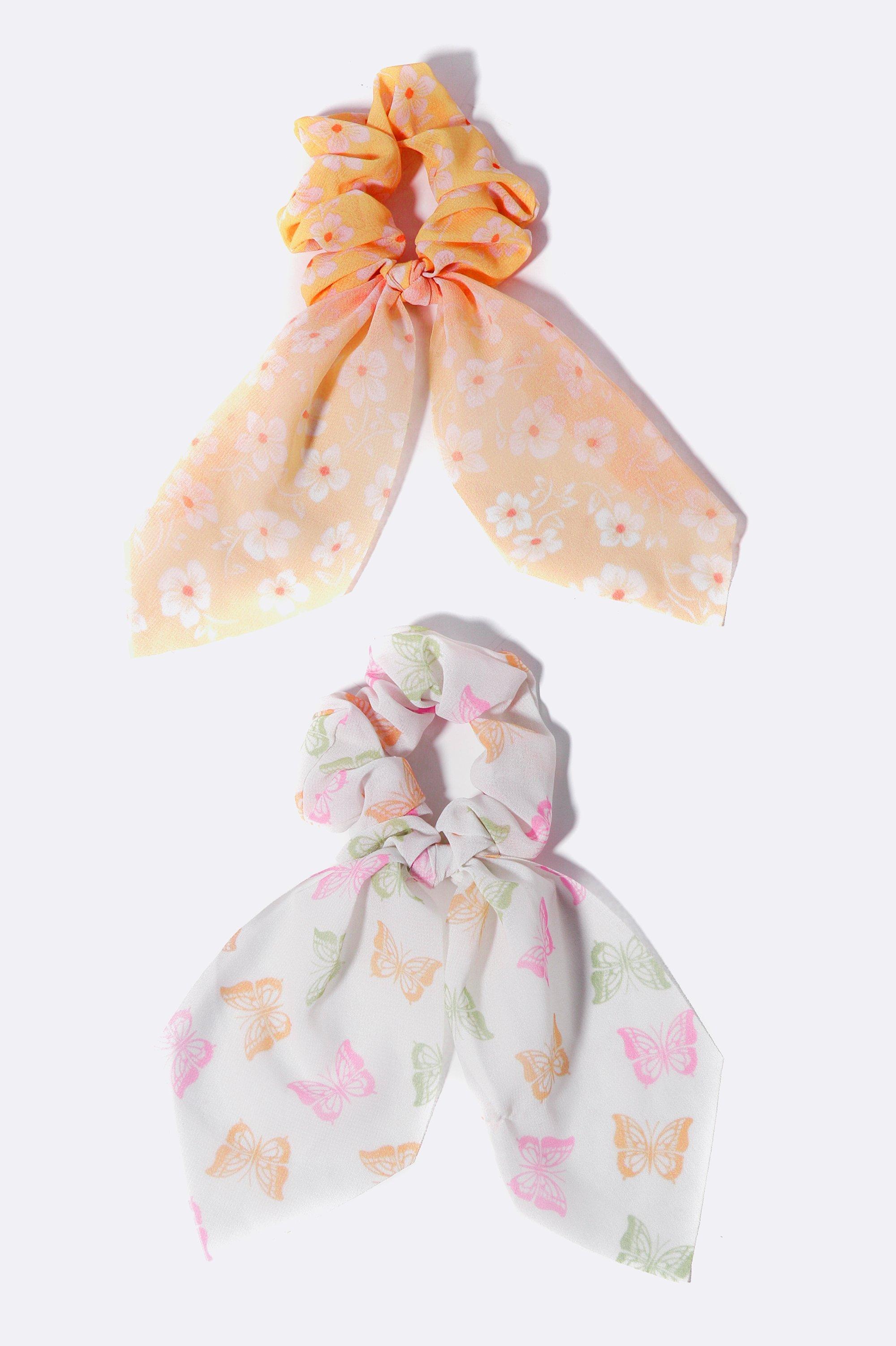 2 Pack Scrunchies With Tail