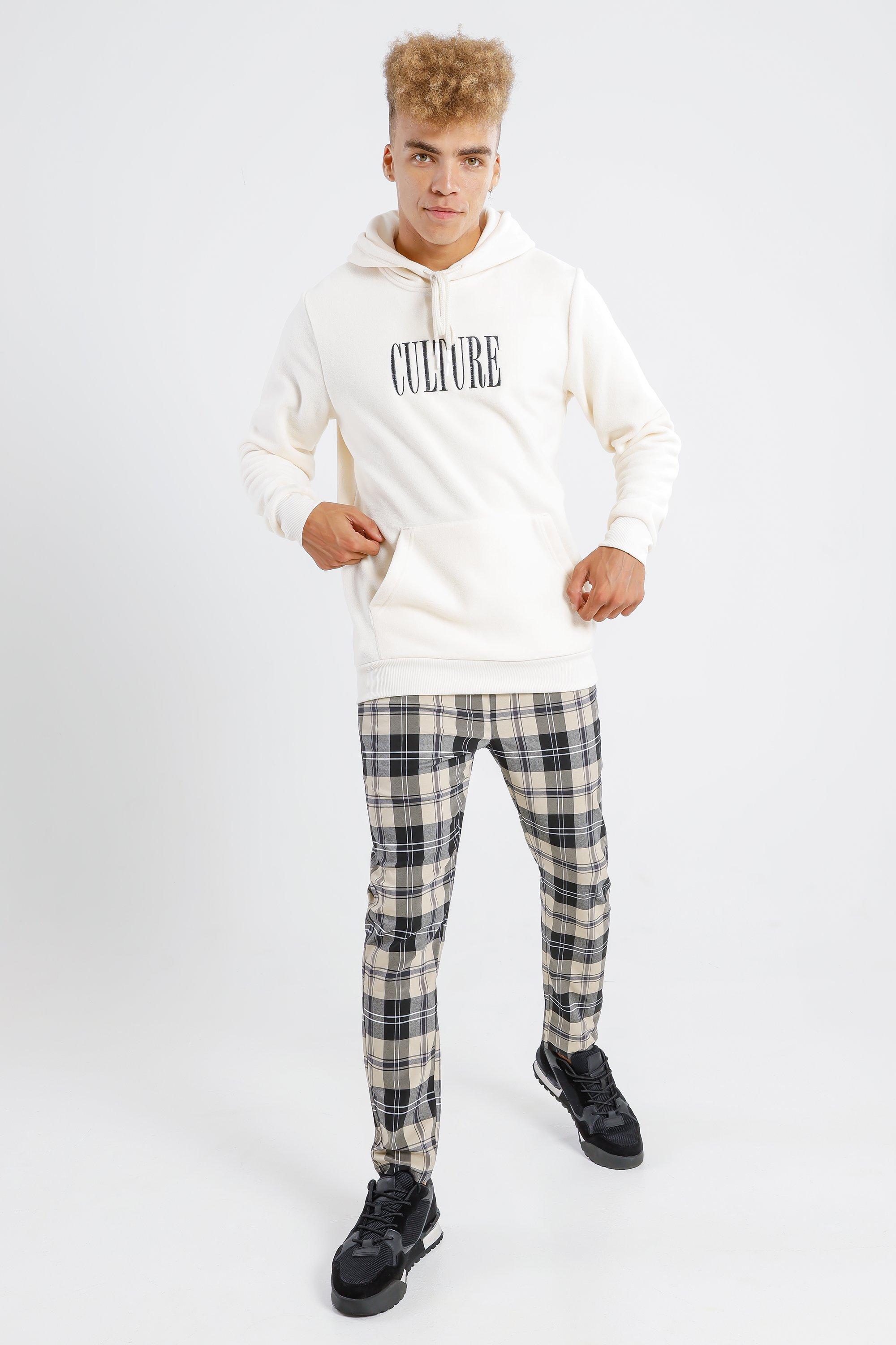 Skinny Fit Check Pants