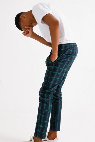 Skinny Fit Check Pants