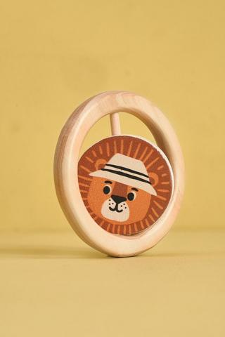 Wooden Lion Rattle