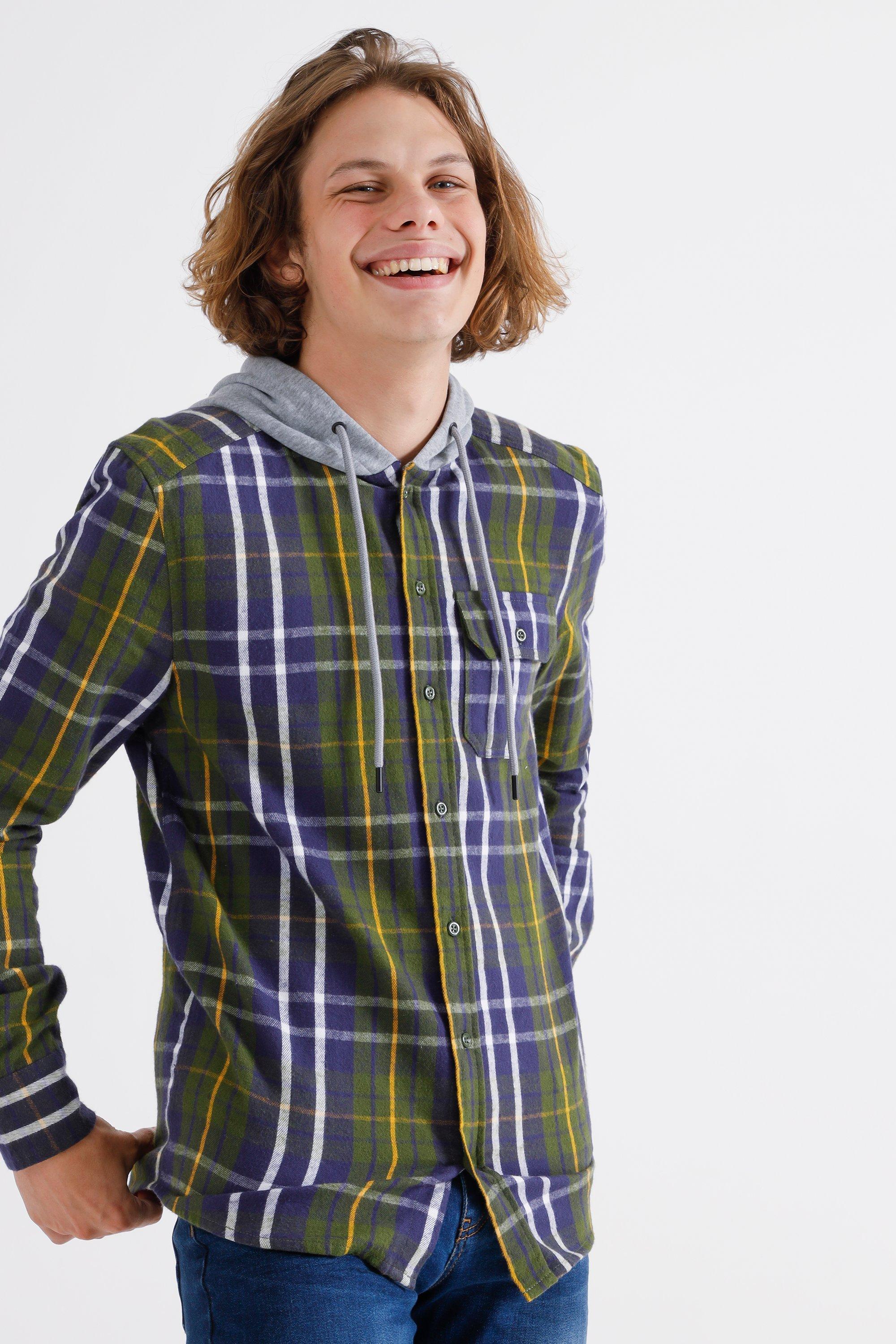 Hooded Check Shirt