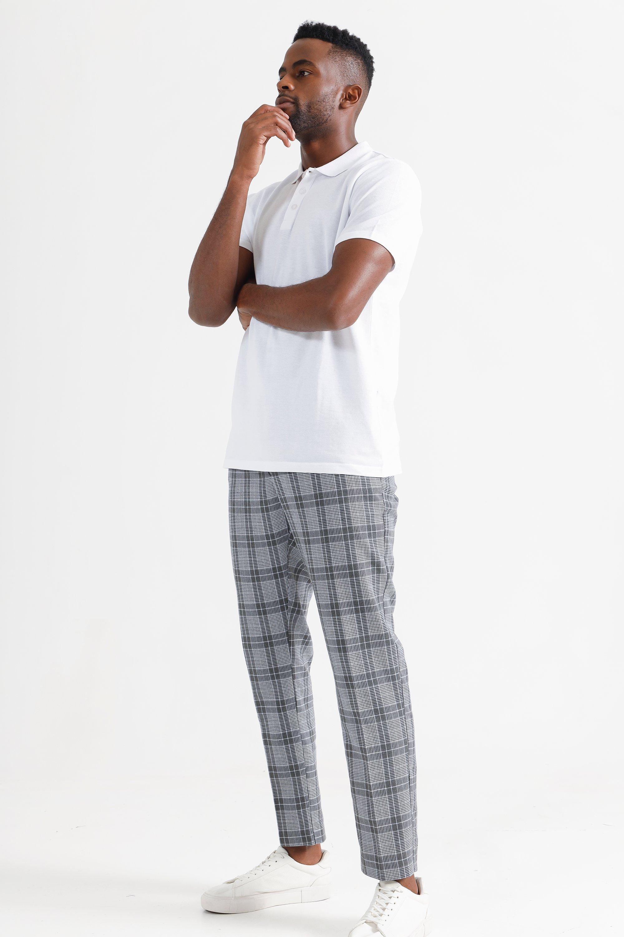 Check Slim Fit Pants
