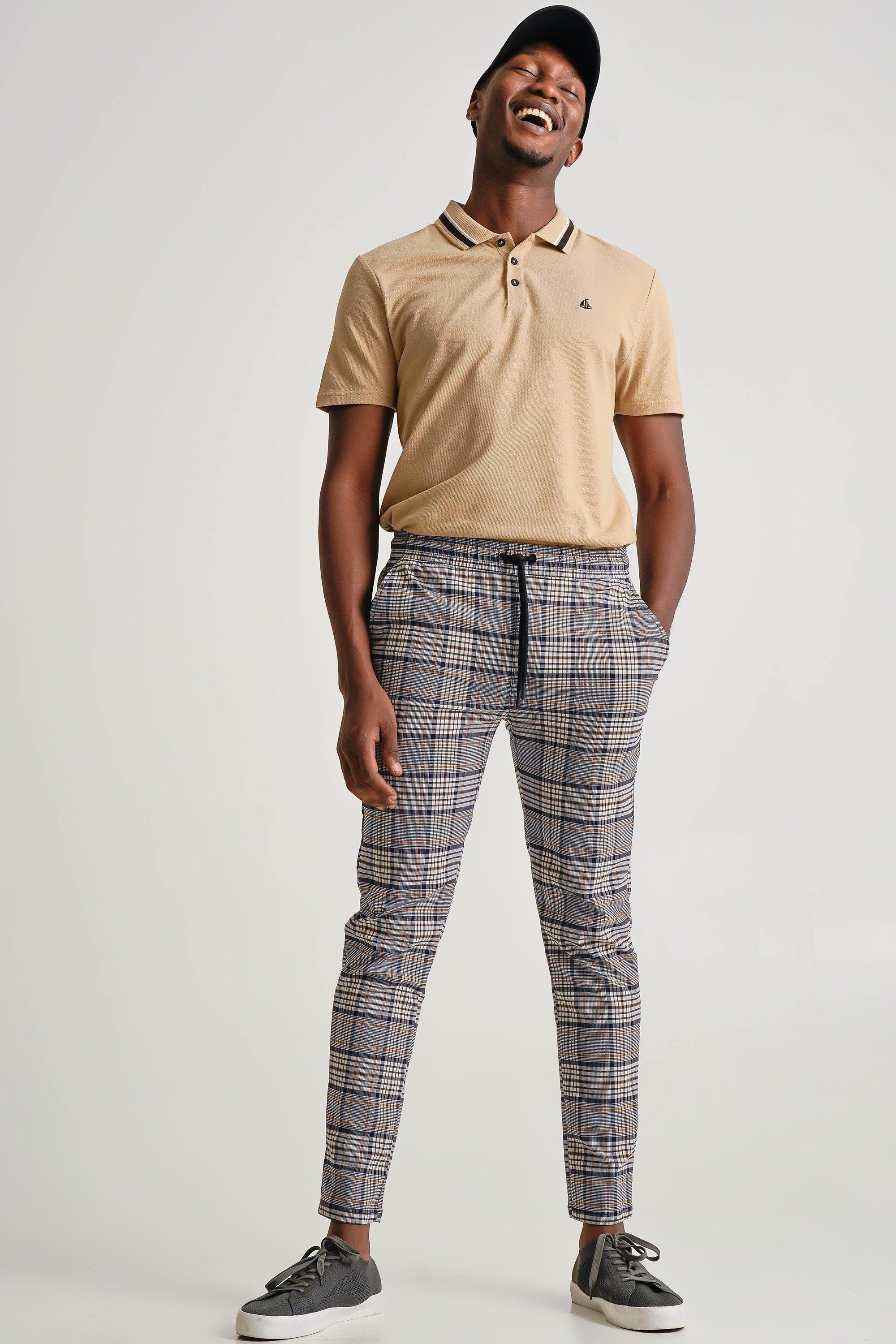 Check Slim Fit Pants