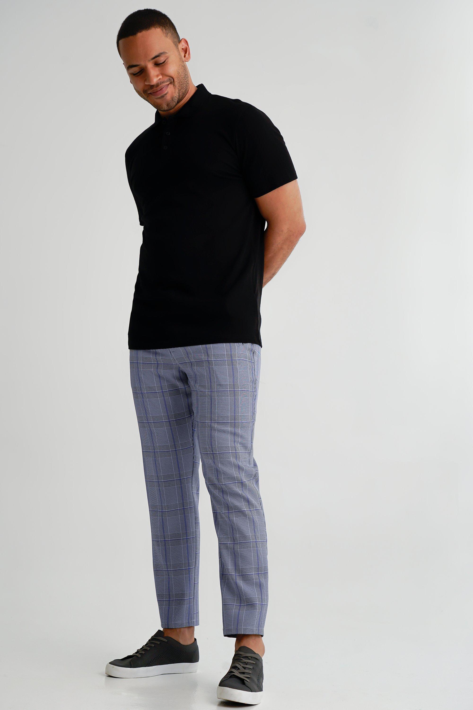 Check Slim Fit Pants