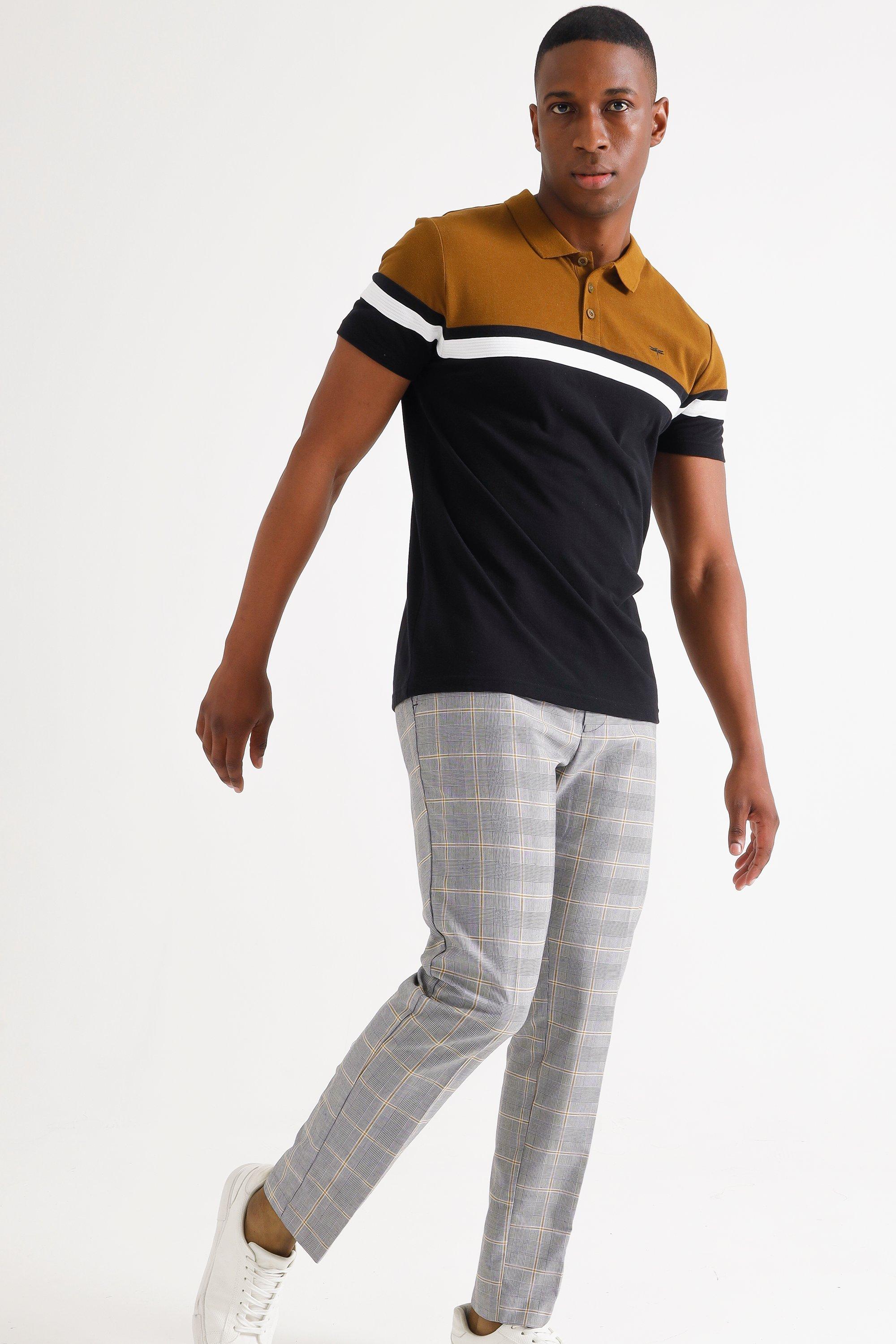 Slim Fit Check Pants