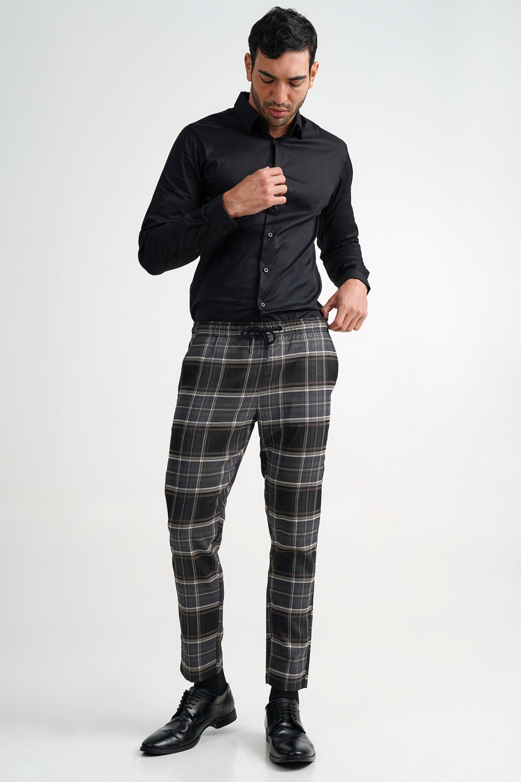 Check Slim Fit Pants