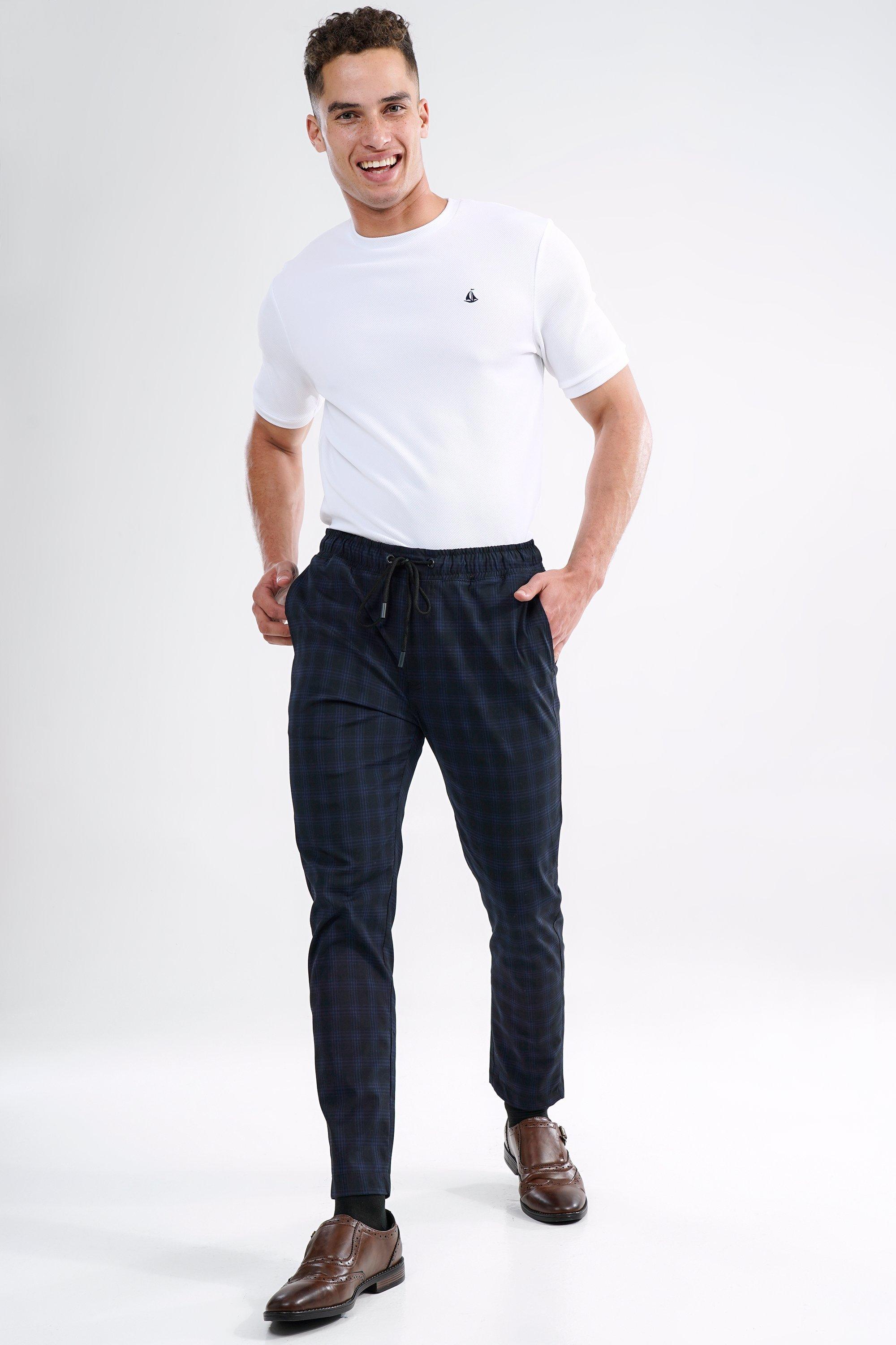 Check Slim Fit Pants