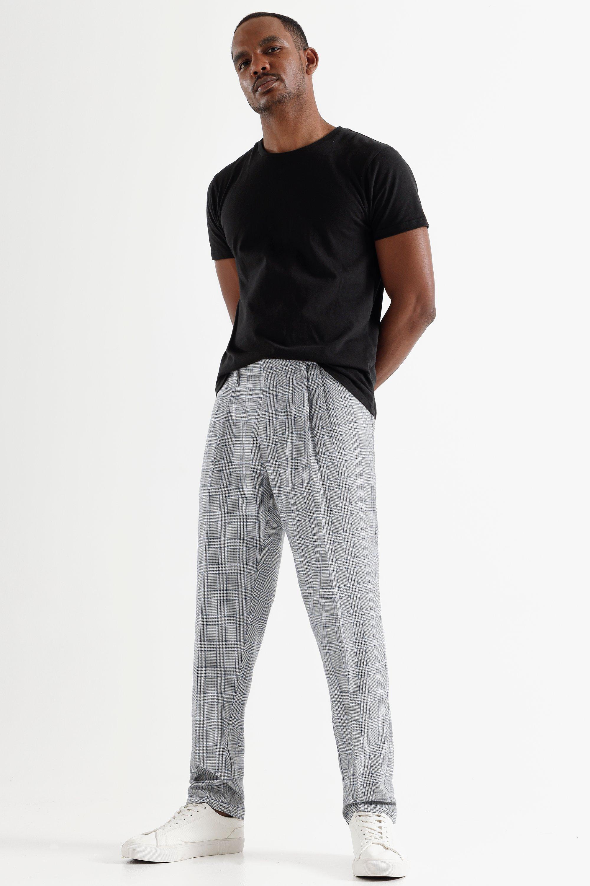 Check Slim Fit Pants