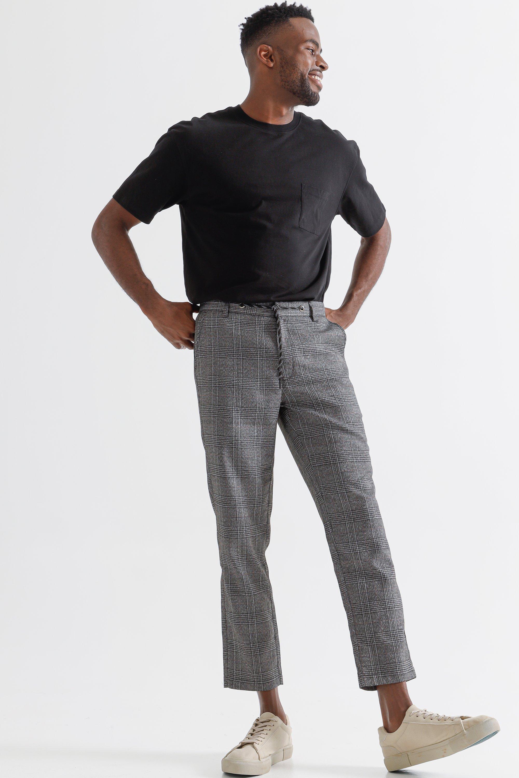 Check Slim Fit Pants