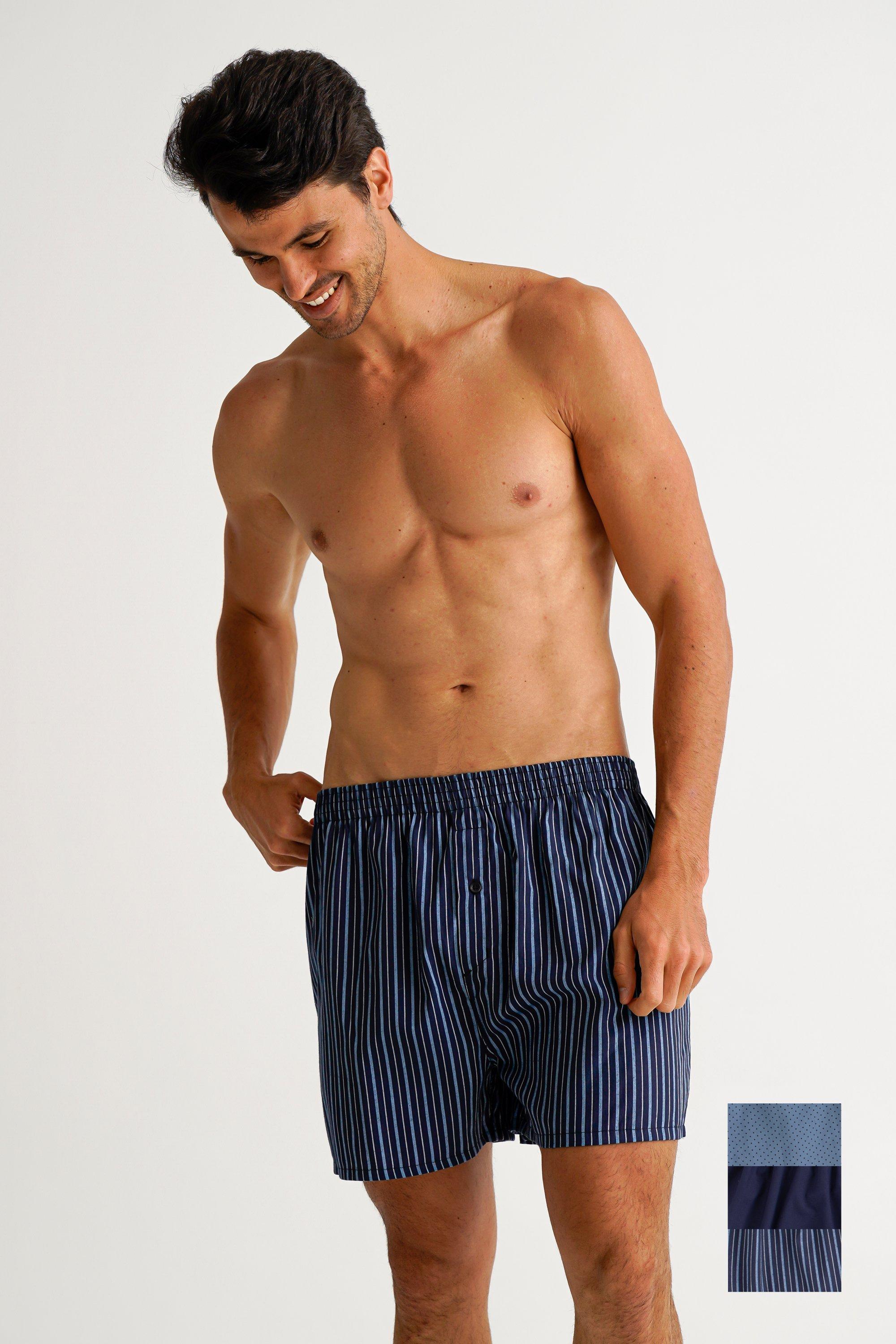 3 Pack Woven Boxers